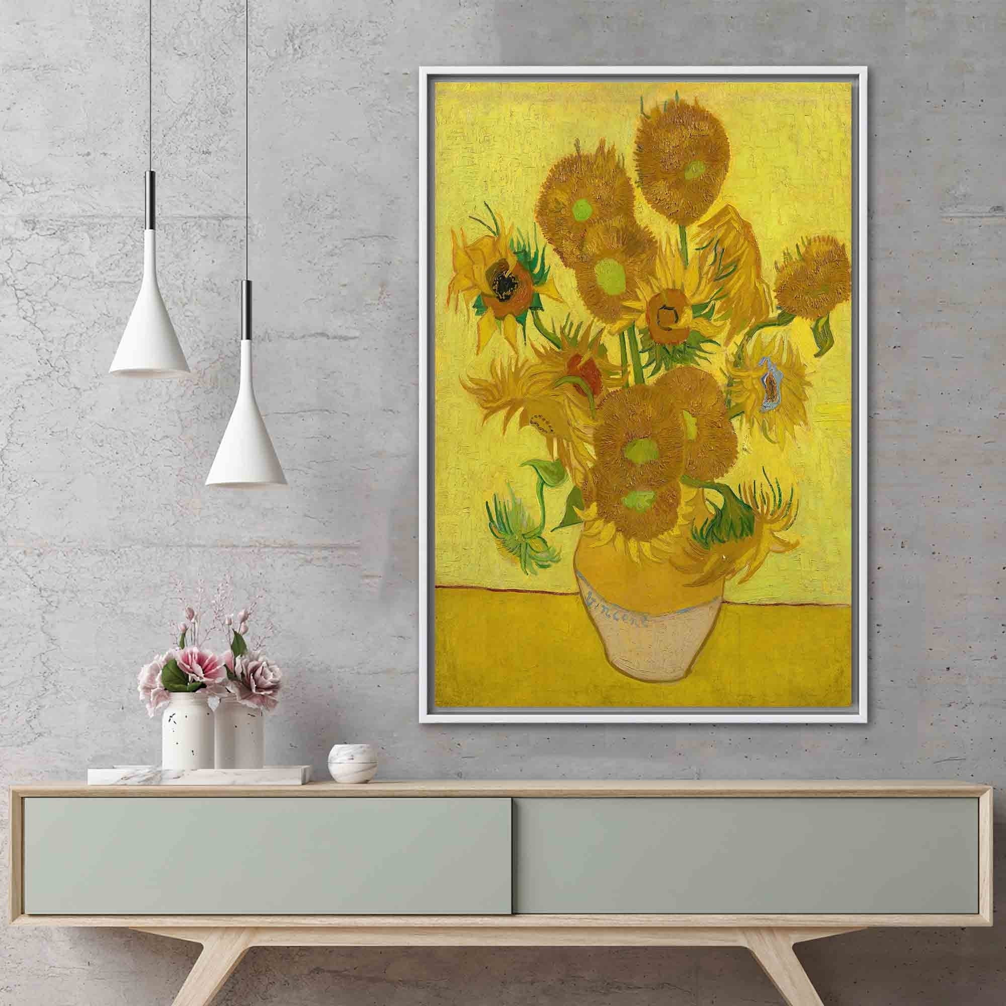 Reproduction Canvas Art, Reproduction Art, Flower Wall Art, Sunflowers ...