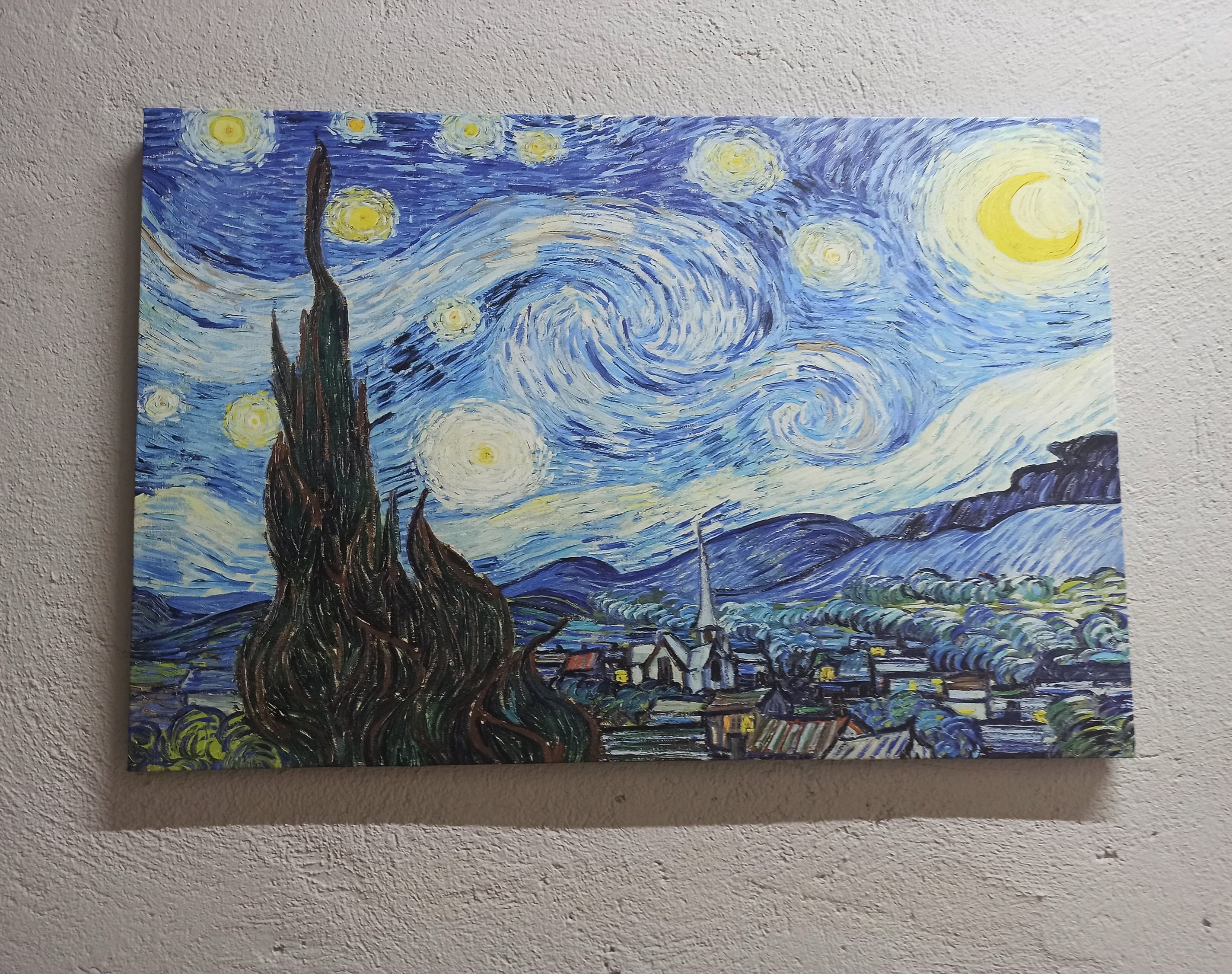 Reproduction Canvas, The Starry Night Art Canvas, Vincent Home Decor ...