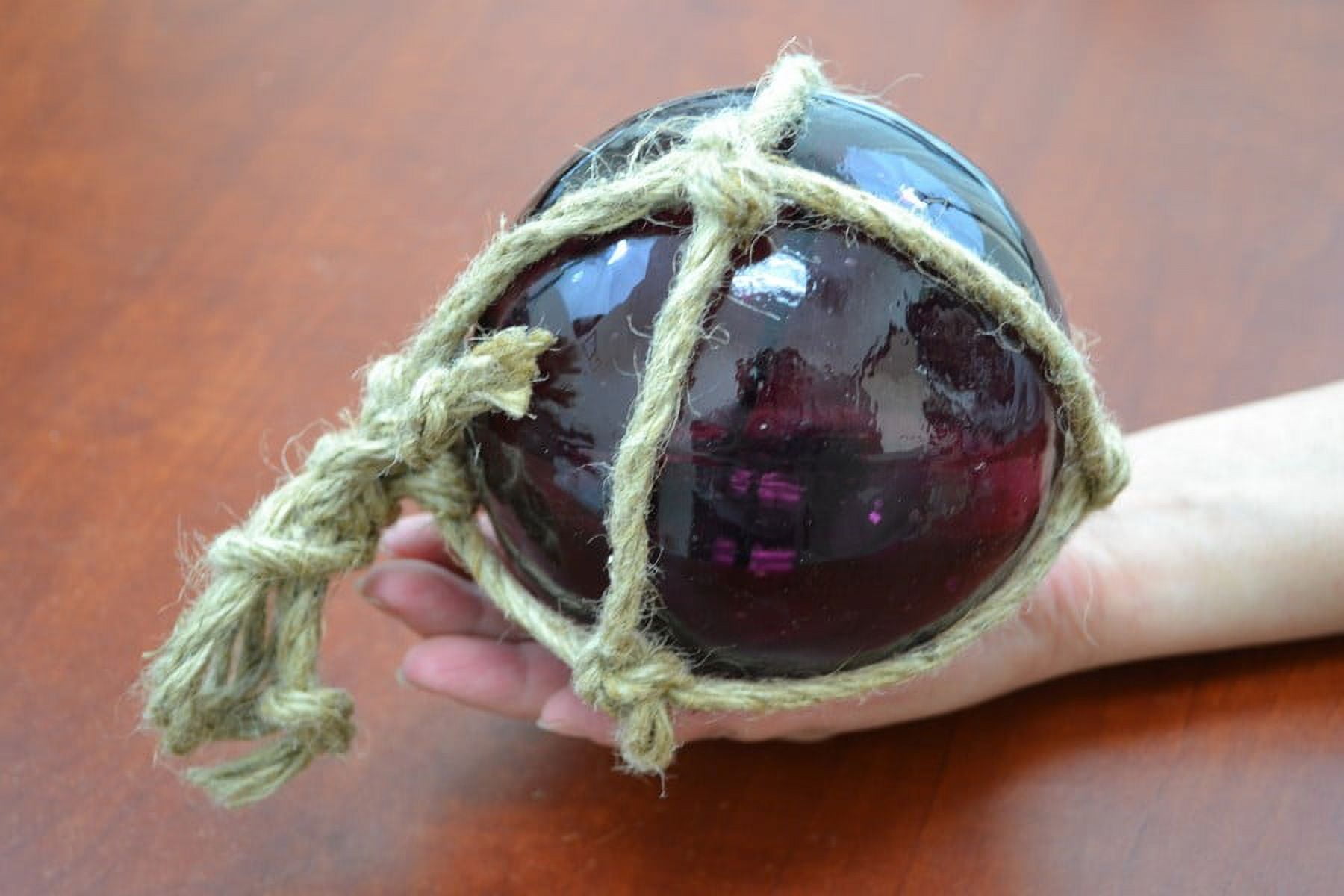 Reproduction Purple Glass Float Ball With Fishing Net 5" - Walmart.com