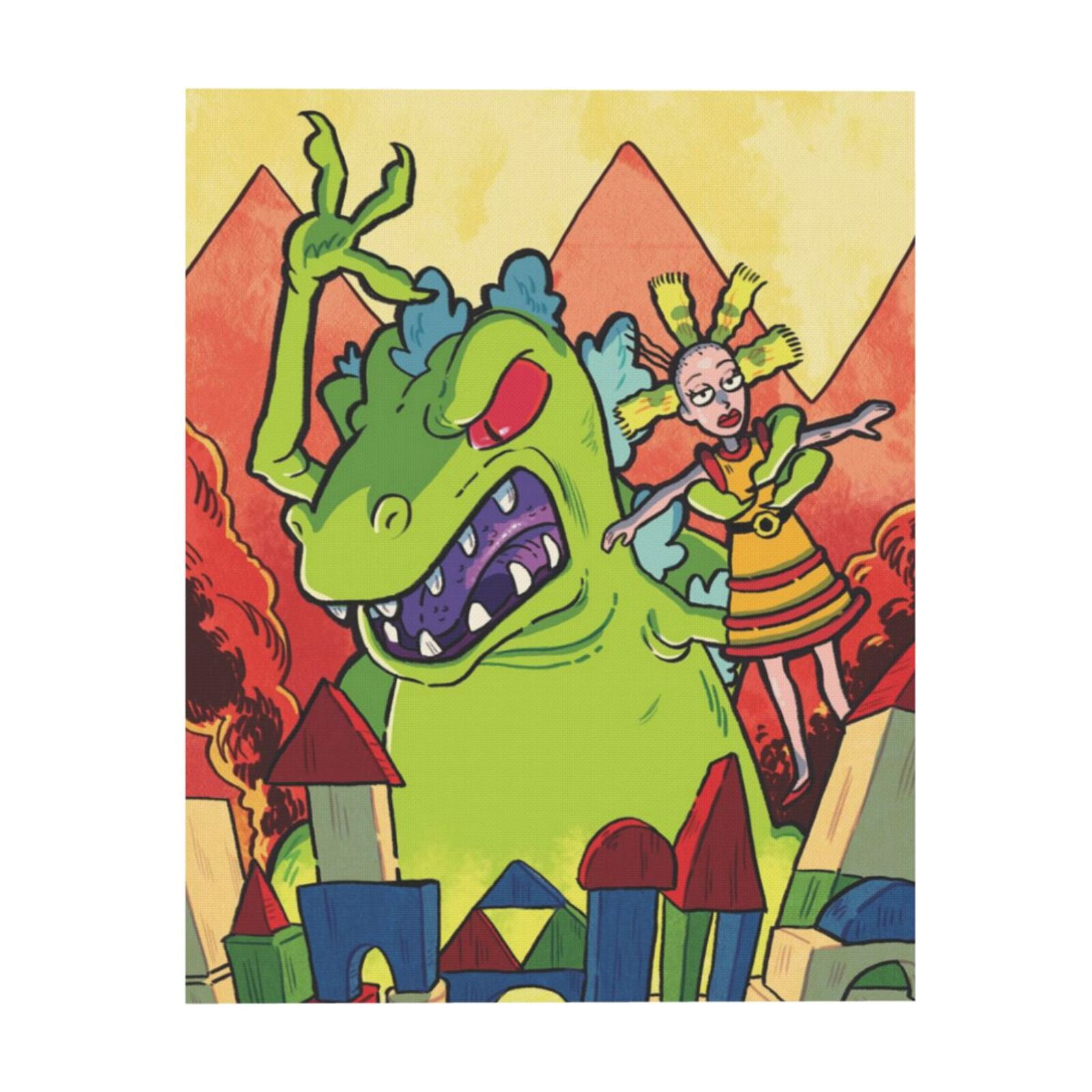Reptar Rugrats Canvas Decorative Poster Art Picture Painting Unframe ...