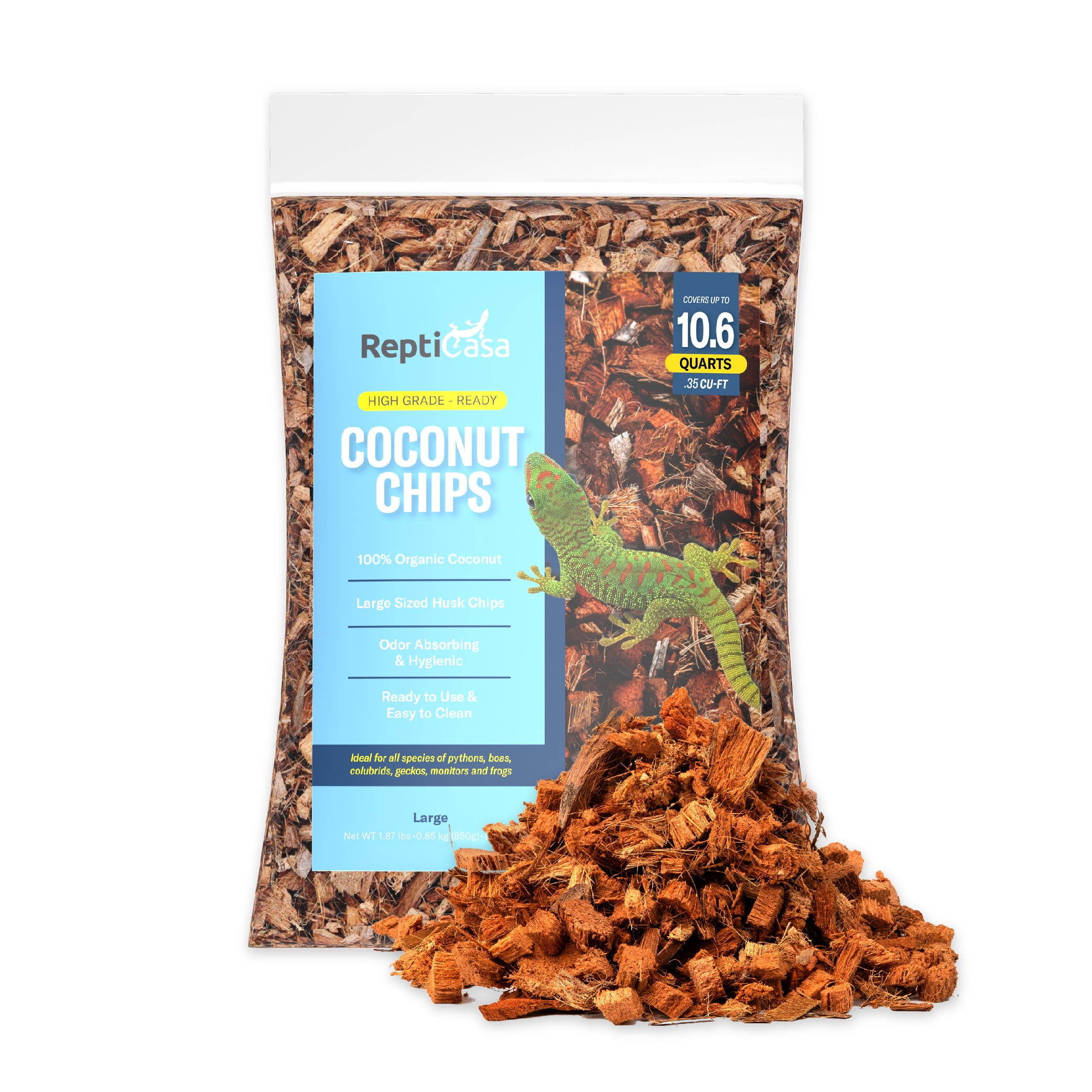 ReptiCasa Organic Coconut Chips Substrate Clean & Ready to Use for ...