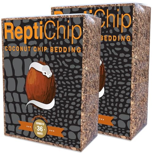 ReptiChip Reptile Bedding Loose Coconut Chip 36 Quart 2 Pack Coco Husk ...
