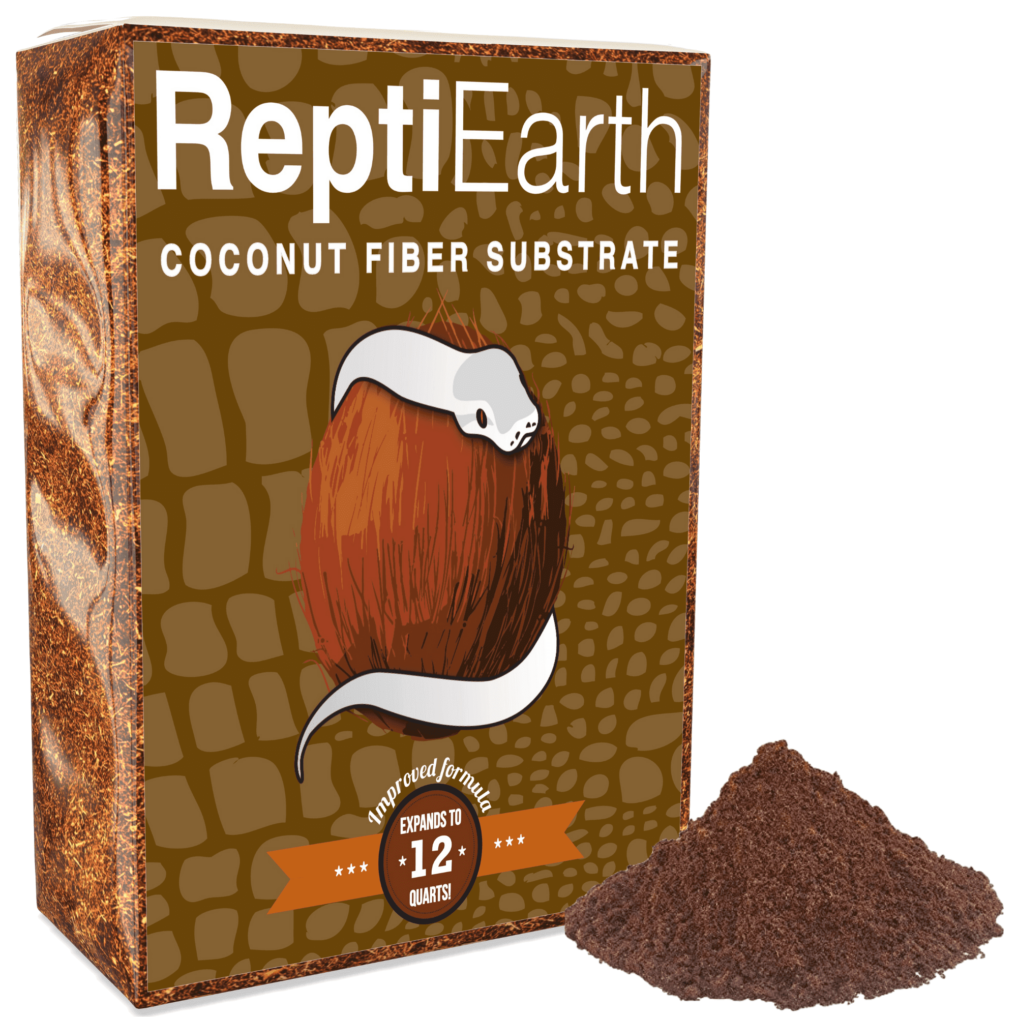 ReptiEarth Fine Coconut Fiber Substrate, Fluffy Small-Strand Reptile ...