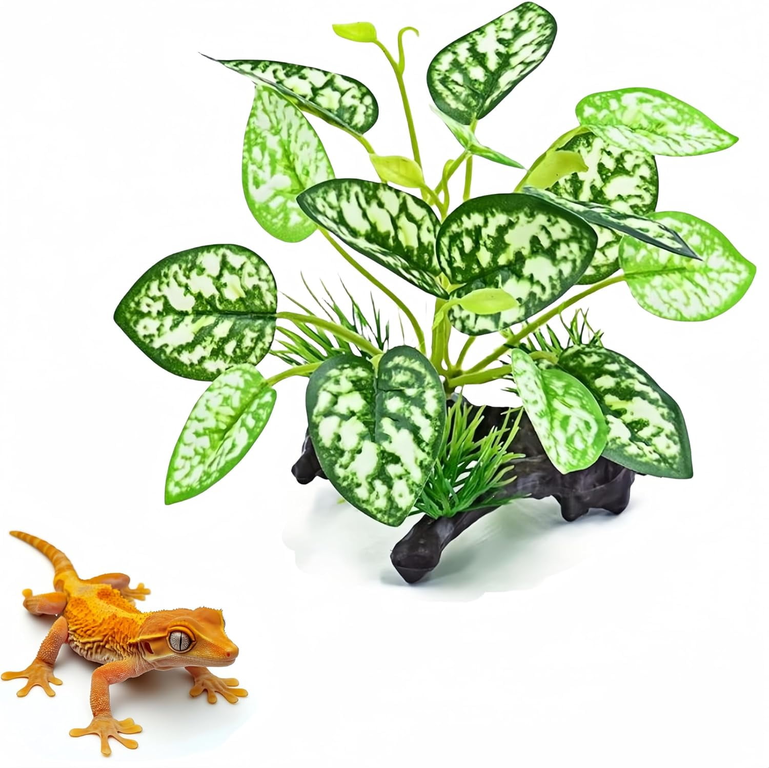 Reptile Artificial Plants, Terrarium Decorations, Amphibian Habitat ...