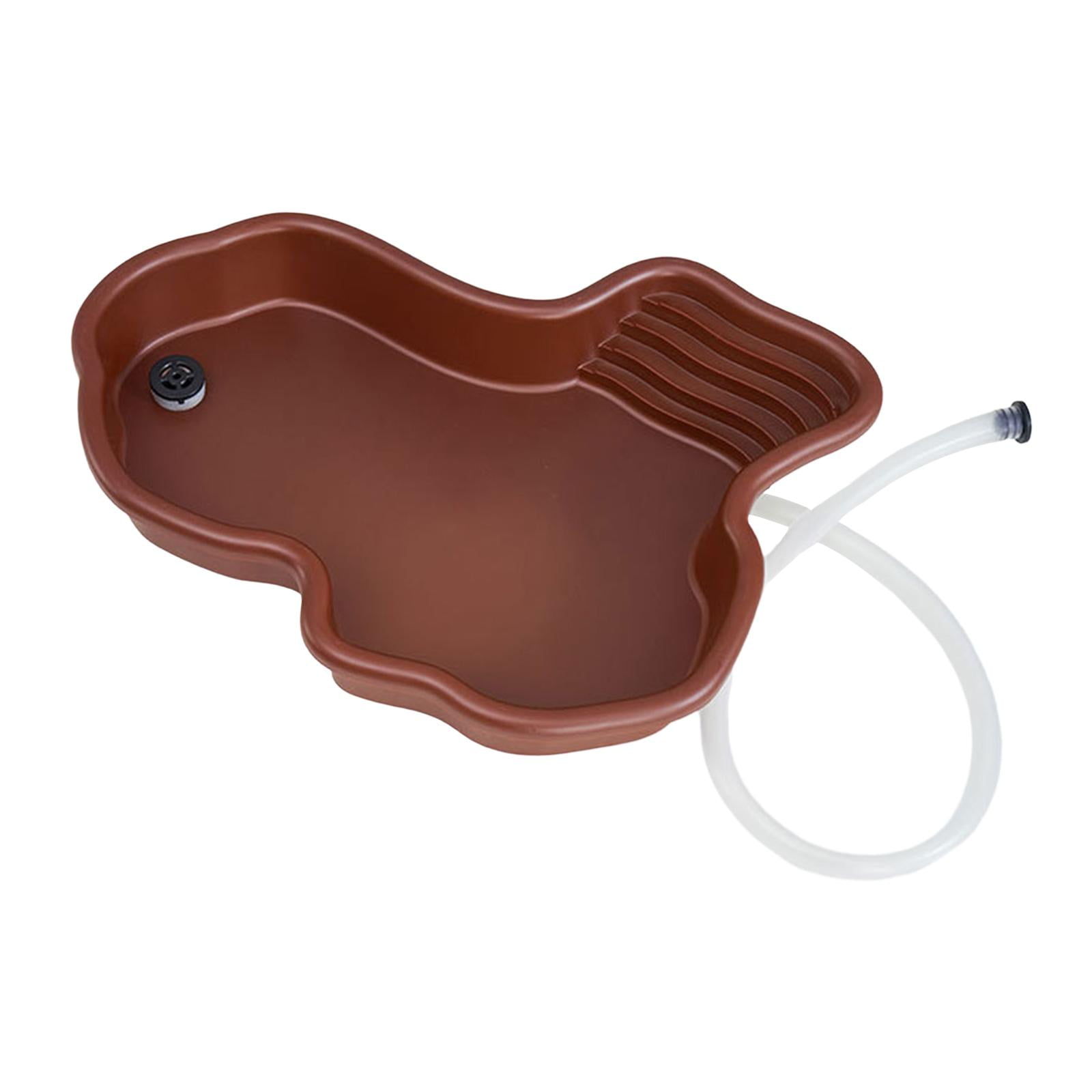 Reptile Bathing Pool Amphibians Accessories Large with Ramp Reptile ...