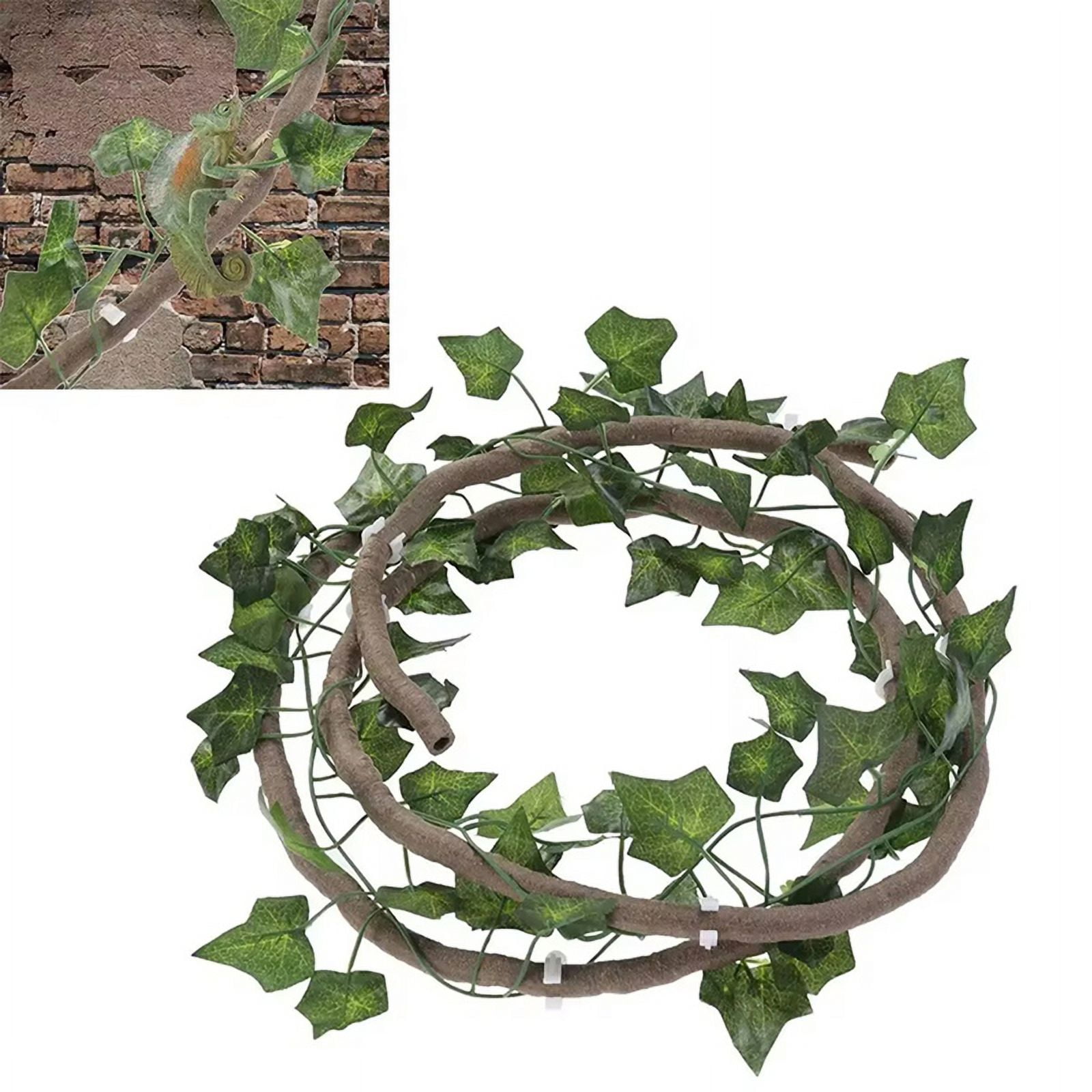 Reptile Bend-A-Branch Vines Flexible Leaves Pet Habitat Decor Climber ...
