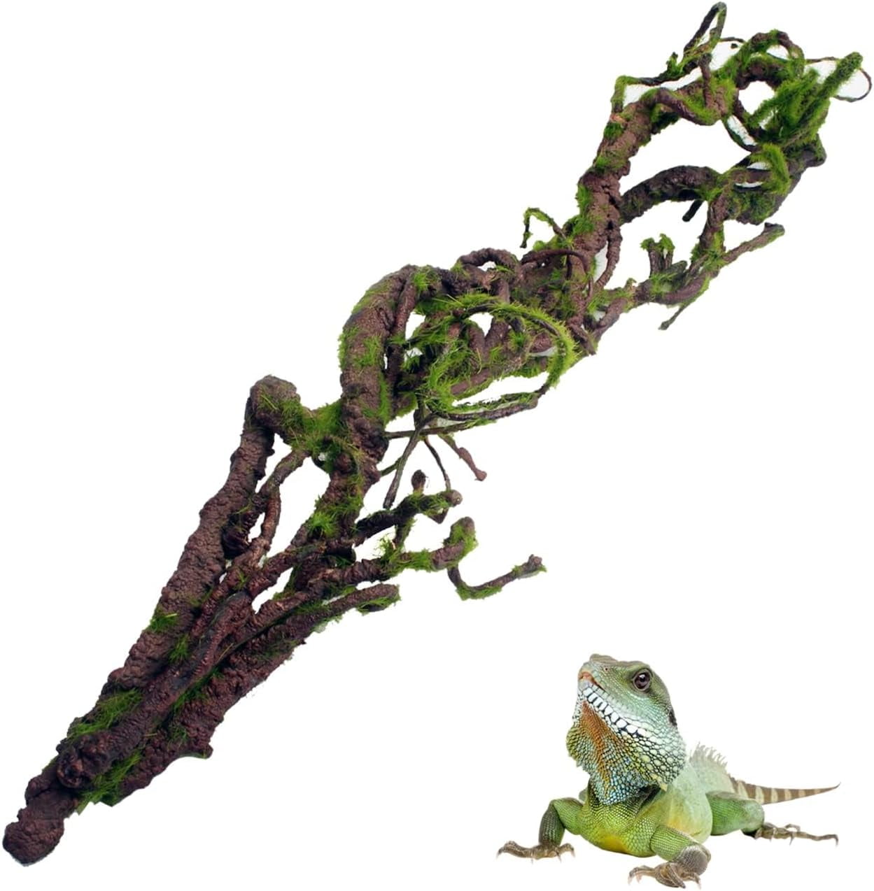 Reptile Bend-A-Branch Vines with Moss Bendable Jungle Climbing Vine Pet ...