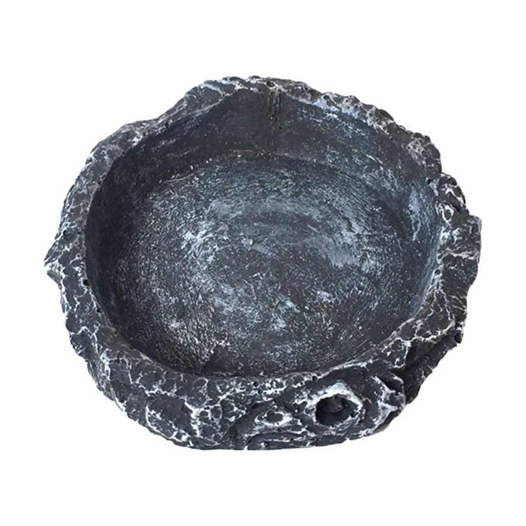 Reptile Bowl for Turtle Water Dish Round Food Bowl Resin Escape Proof ...