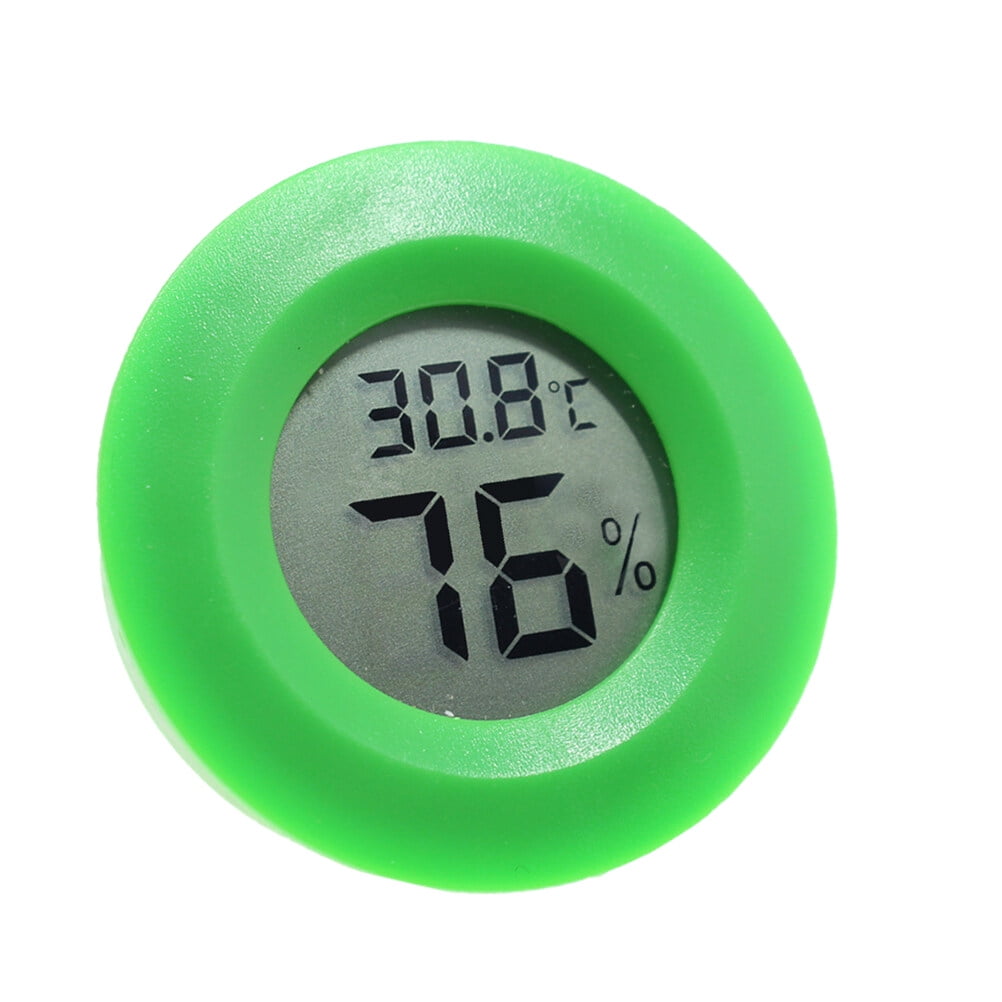 Reptile Box Thermometer Hygrometer Round Shaped Digital Temperature ...