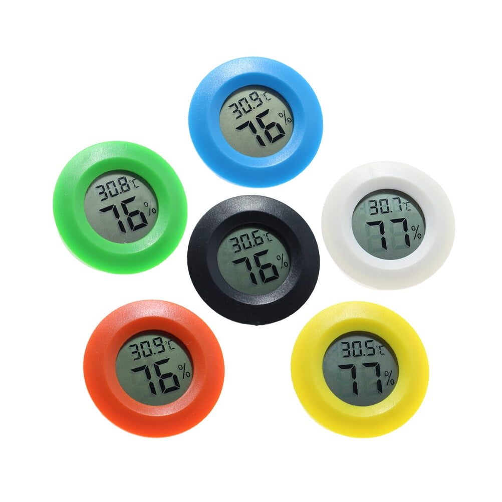 Reptile Box Thermometer Hygrometer Round Shaped Digital Temperature ...
