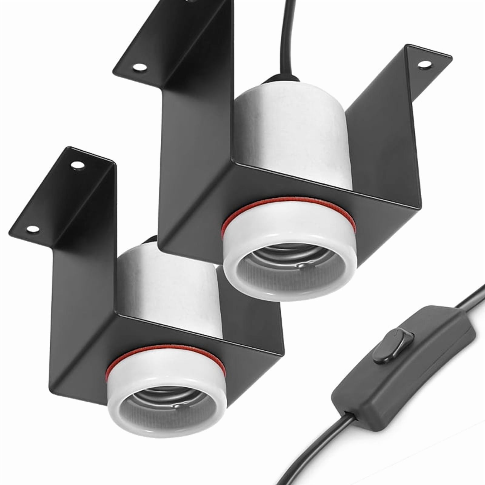 Reptile Ceramic Socket, Heat Lamp Holder for Terrariums Bracket Light ...