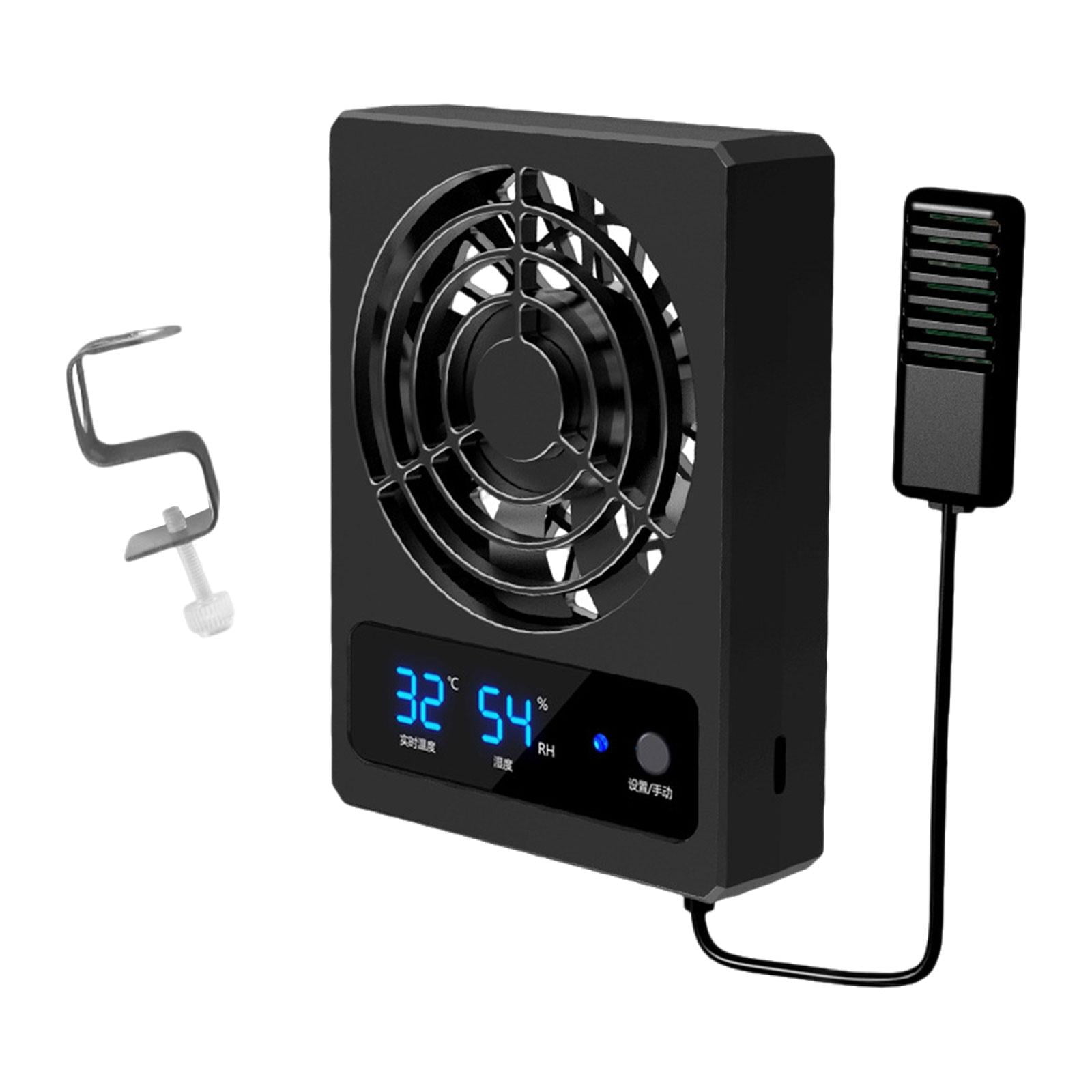 Reptile Cooling Fan Thermometer Humidity Controller ABS Construction ...