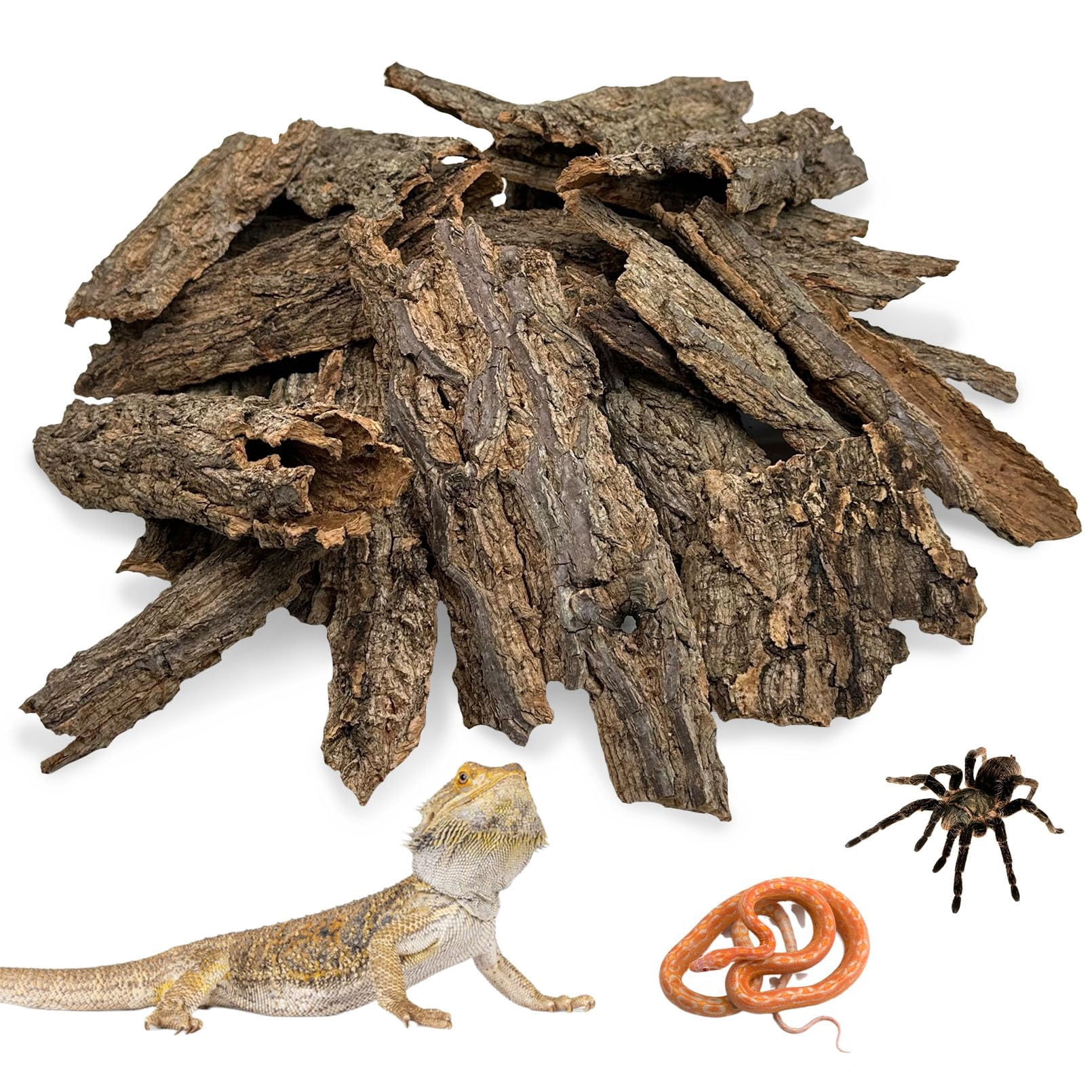 Reptile Cork Bark 0.66lb/300g Reptile Bark Bedding Natural Flat Cork ...