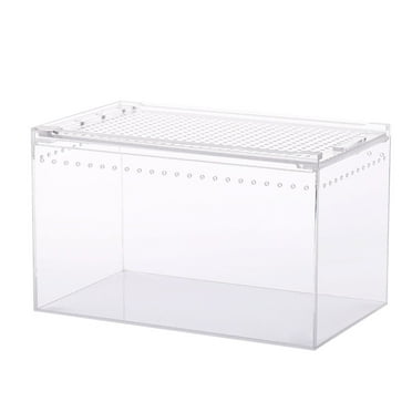 PawHut 30 Gallon Stackable Reptile Tank with Storage Cabinet, Top ...