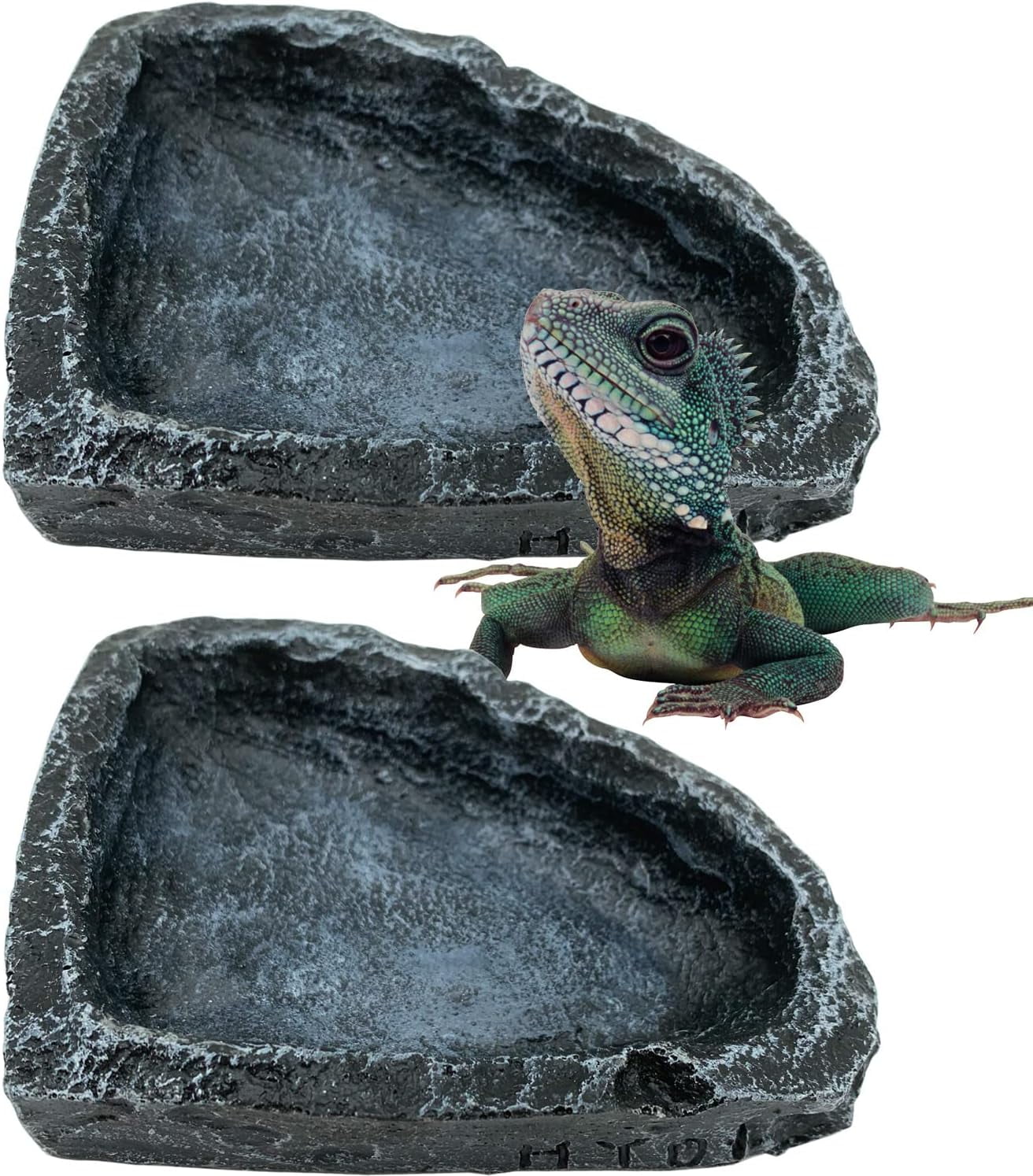 Reptile Water Dish Food Bowl, Reptile Feeding Dish Corner Bowl ...