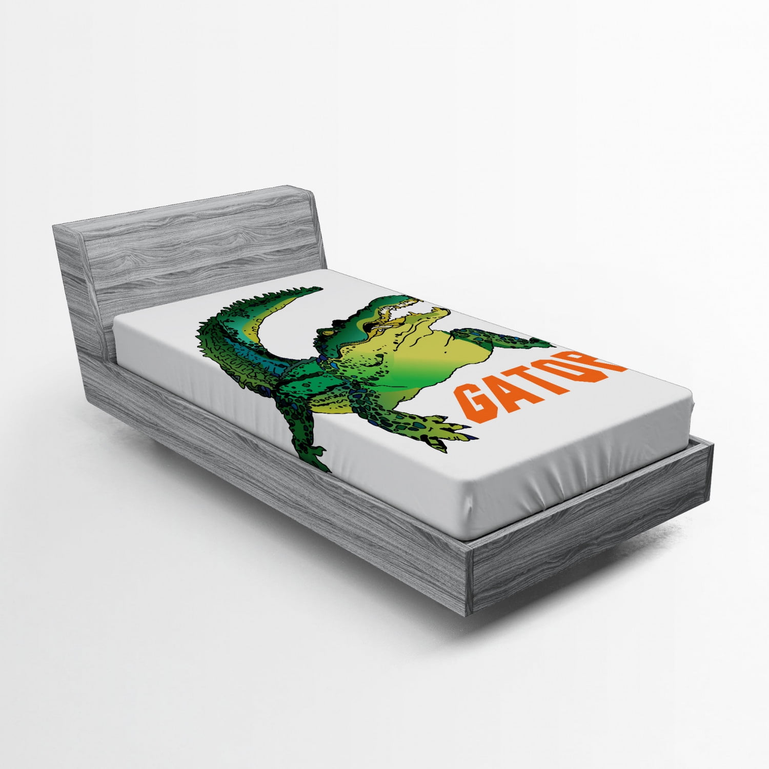 Reptile Fitted Sheet, Grumpy Alligator Has a Word Gator Crocodile Humor ...