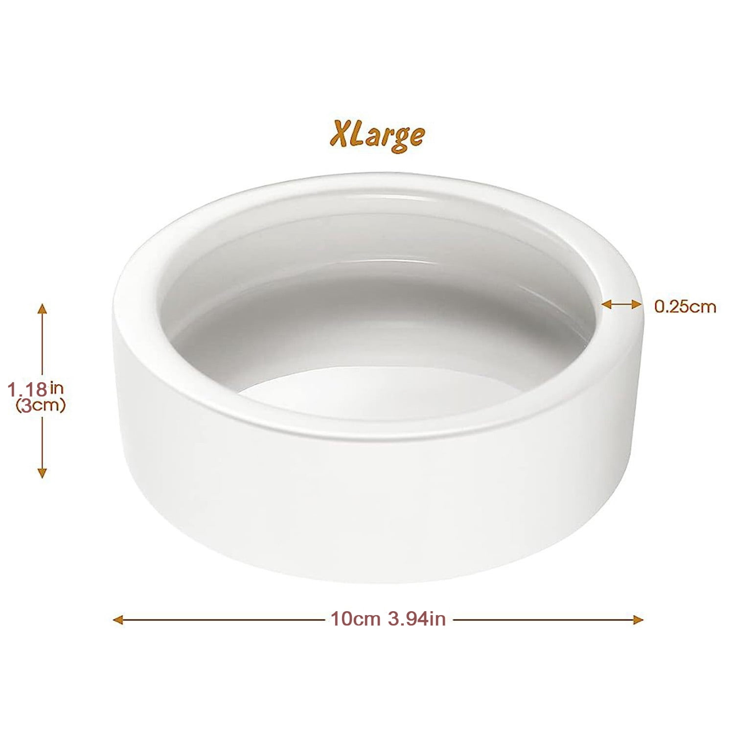 Reptile Food Bowl Feeding and Watering Bowl Anti-Escape Ceramic Feeding ...