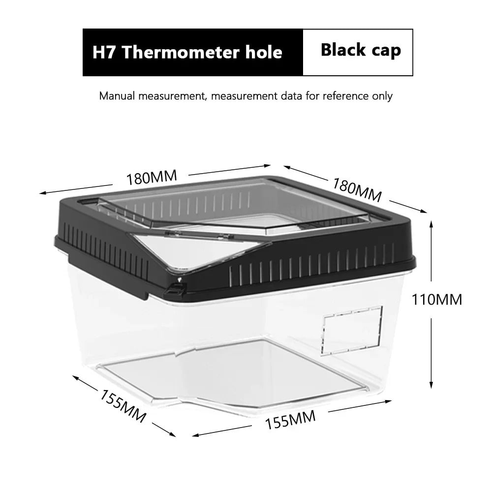 Reptile Habitat Terrarium Breeding Box Transparent Acrylic Anti-escape ...