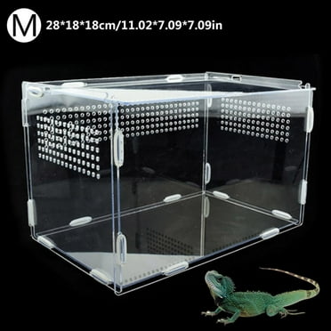 ECOSUB Mini Reptile Tank, 10 Gallon Glass Cages Terrarium, 20" x 12" x ...