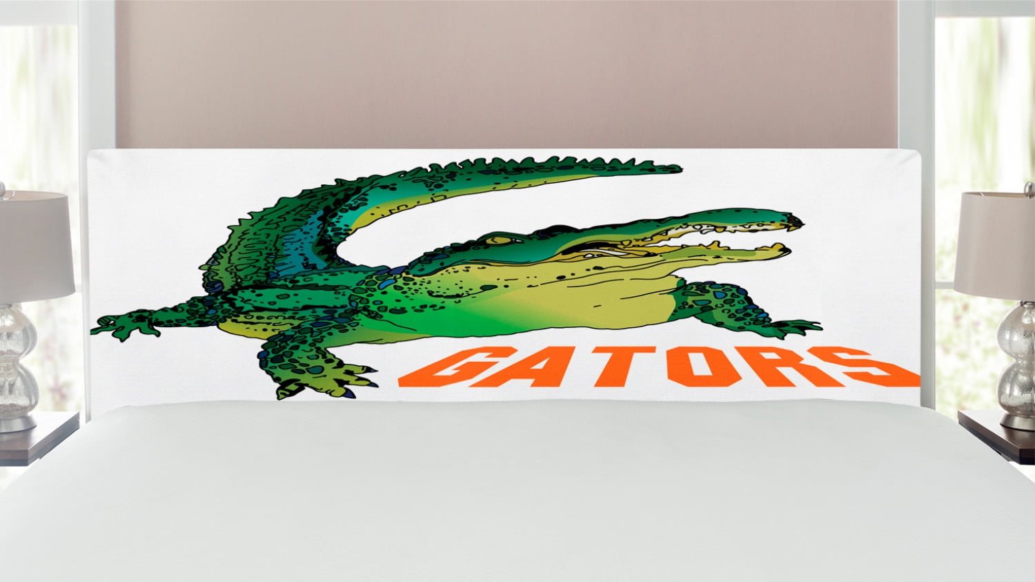 Reptile Headboard, Grumpy Alligator Has a Word Gator Crocodile Humor ...