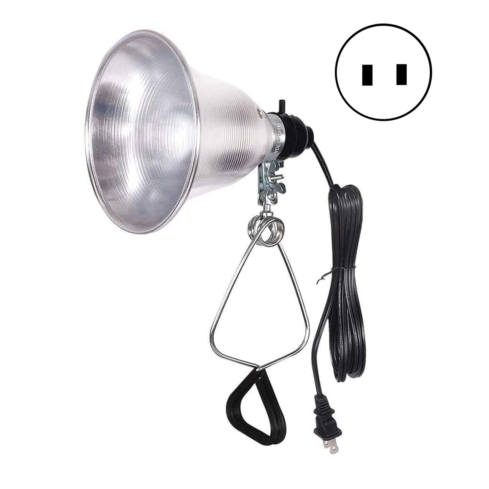 Reptile Heat Lamp Bulb Clamp Light 300W with Aluminum Reflector US Plug ...