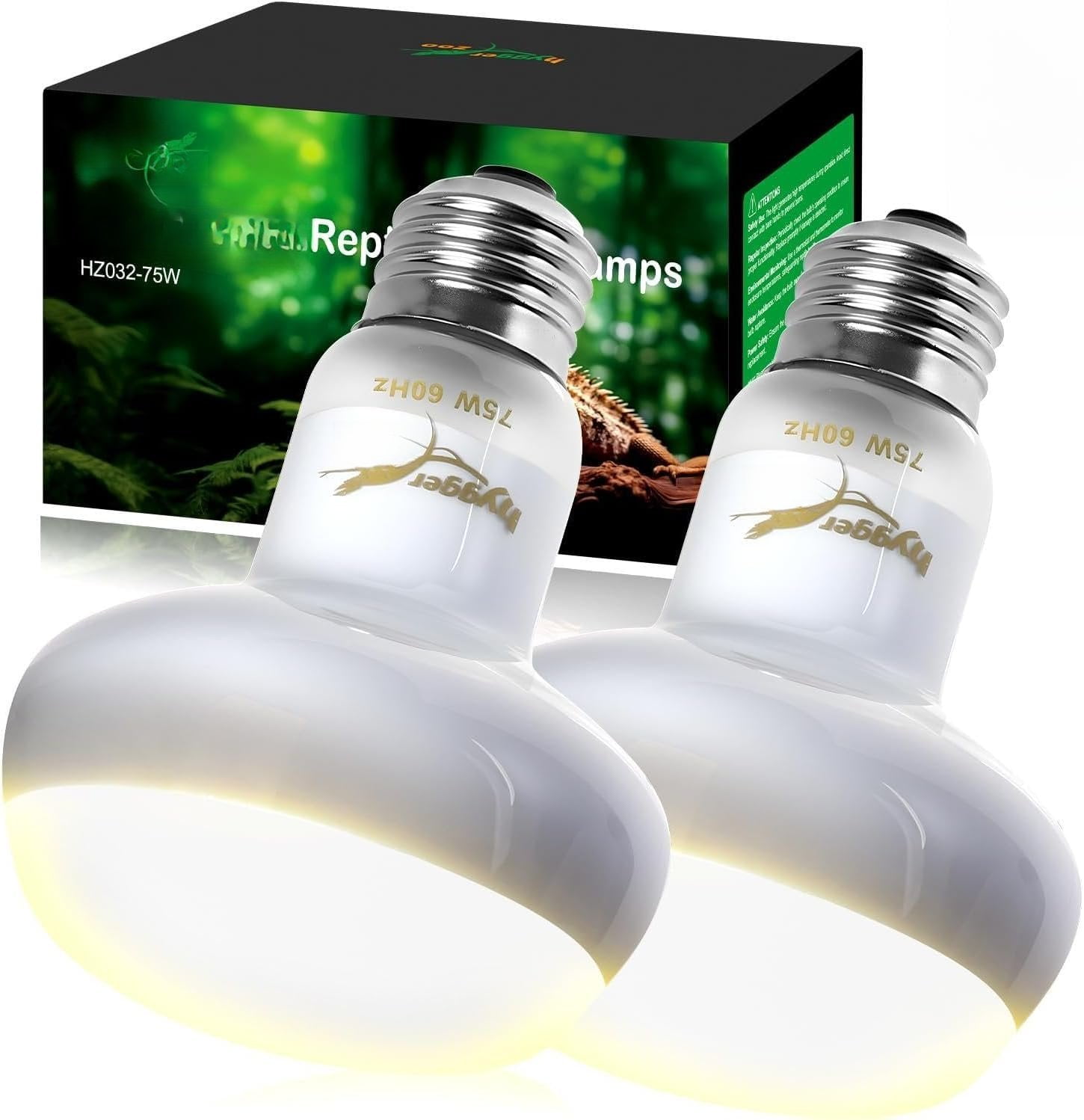 Reptile Heat Lamp Bulbs 100W (2-) - Efficient Heating & Simulated ...
