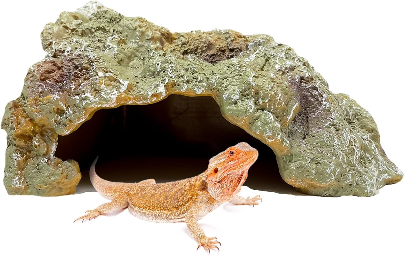 Reptile Hide Cave,Resin Rock for Reptile and Amphibians,Terrarium ...