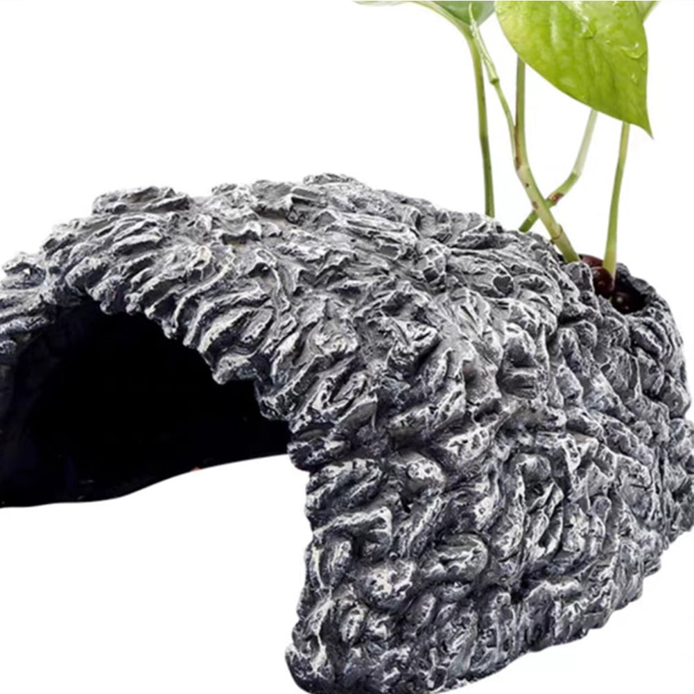 Reptile Hideout Cave, Resin Rock Hides Habitat, Fish Tank Landscape ...