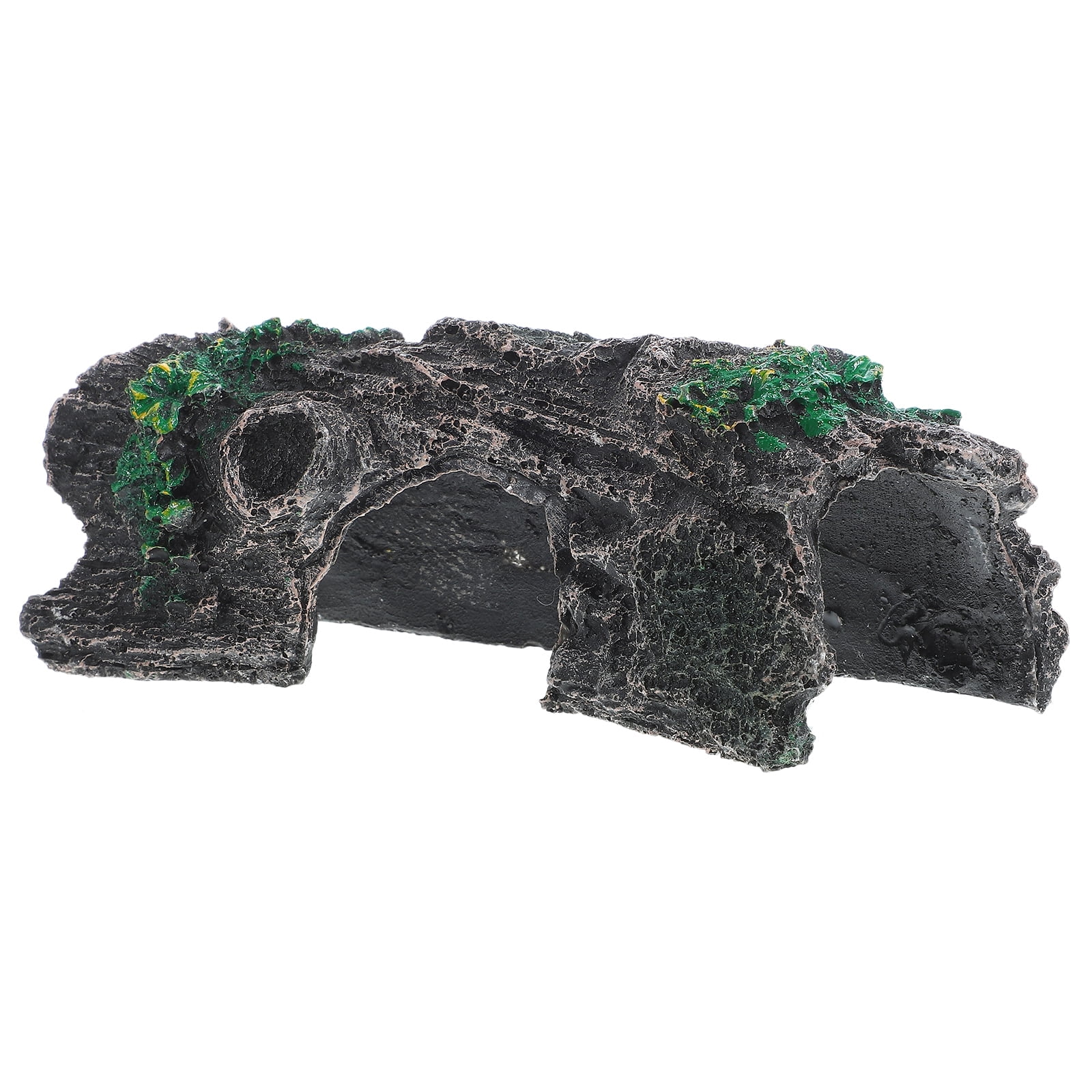 Reptile Hideout House Place Rest Decor Aquarium Log Resin Tree Hole Pet ...