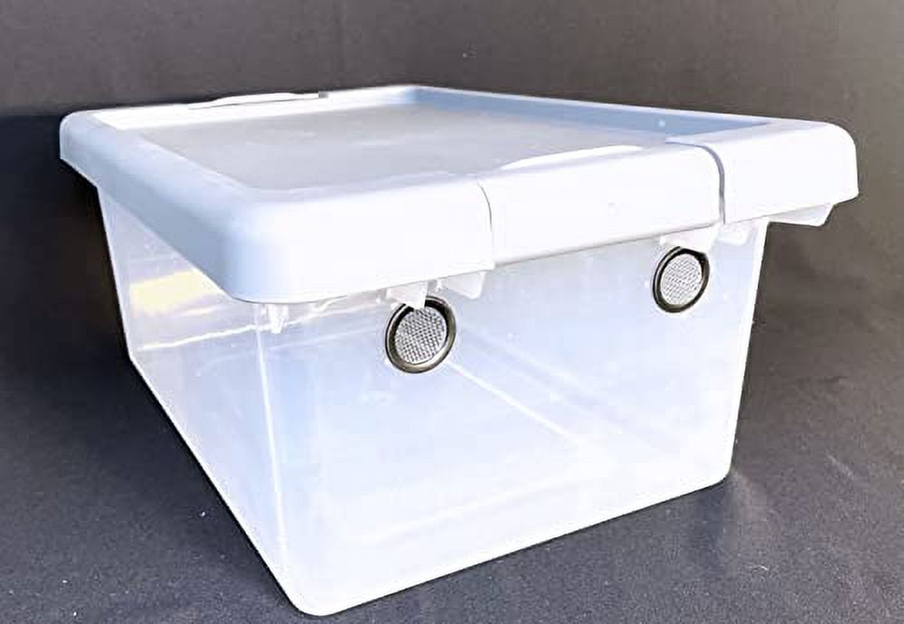 Reptile Isopod Enclosure Vented Terrarium Container 15 Quart Vivarium ...