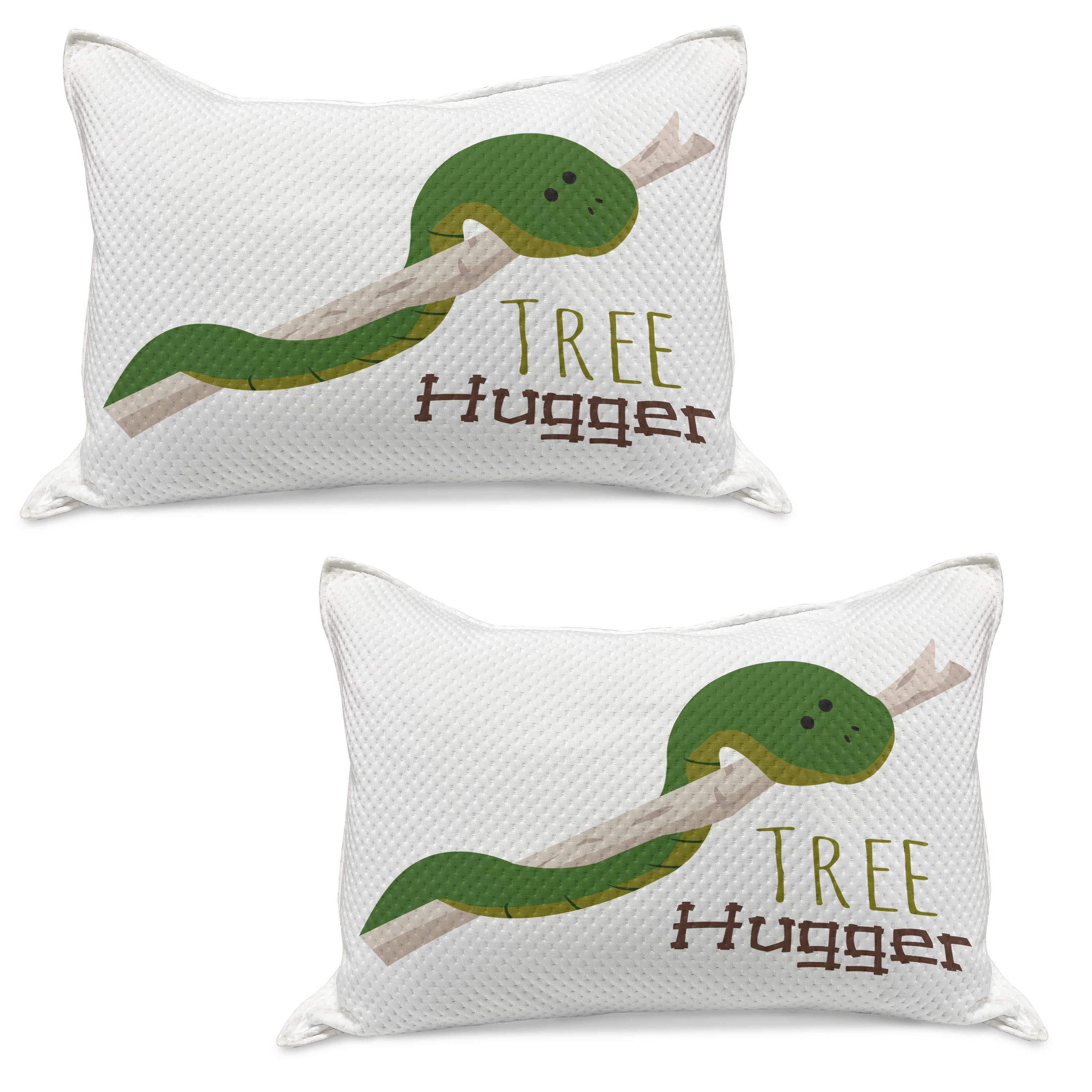 Reptile Knitted Quilt Pillowcover Set of 2, Cartoon Snake Hanging from ...