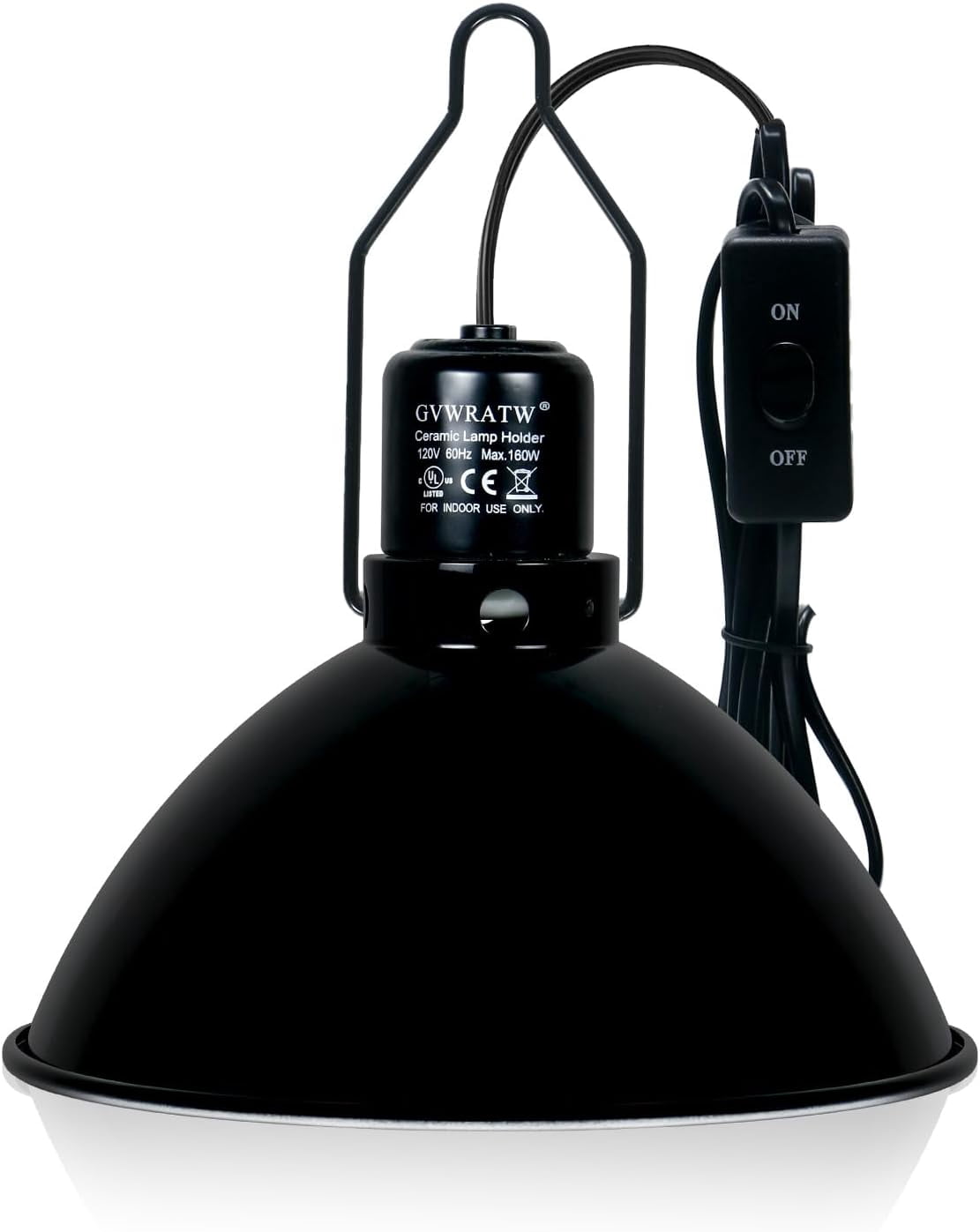 Reptile Lamp Fixture with Dimming Thermostat – Deep Dome Heat Lamp ...