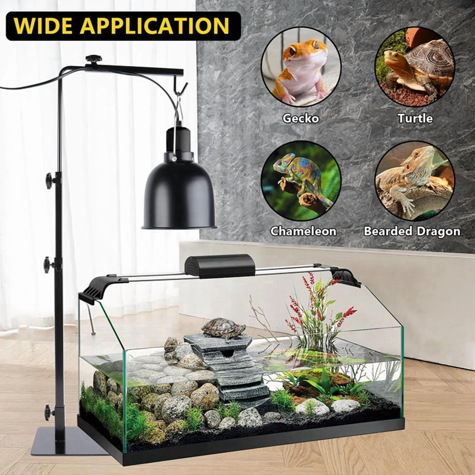 Reptile Lamp Stand, Adjustable 14-32 Inch Heat Lamp Stand, Reptile ...
