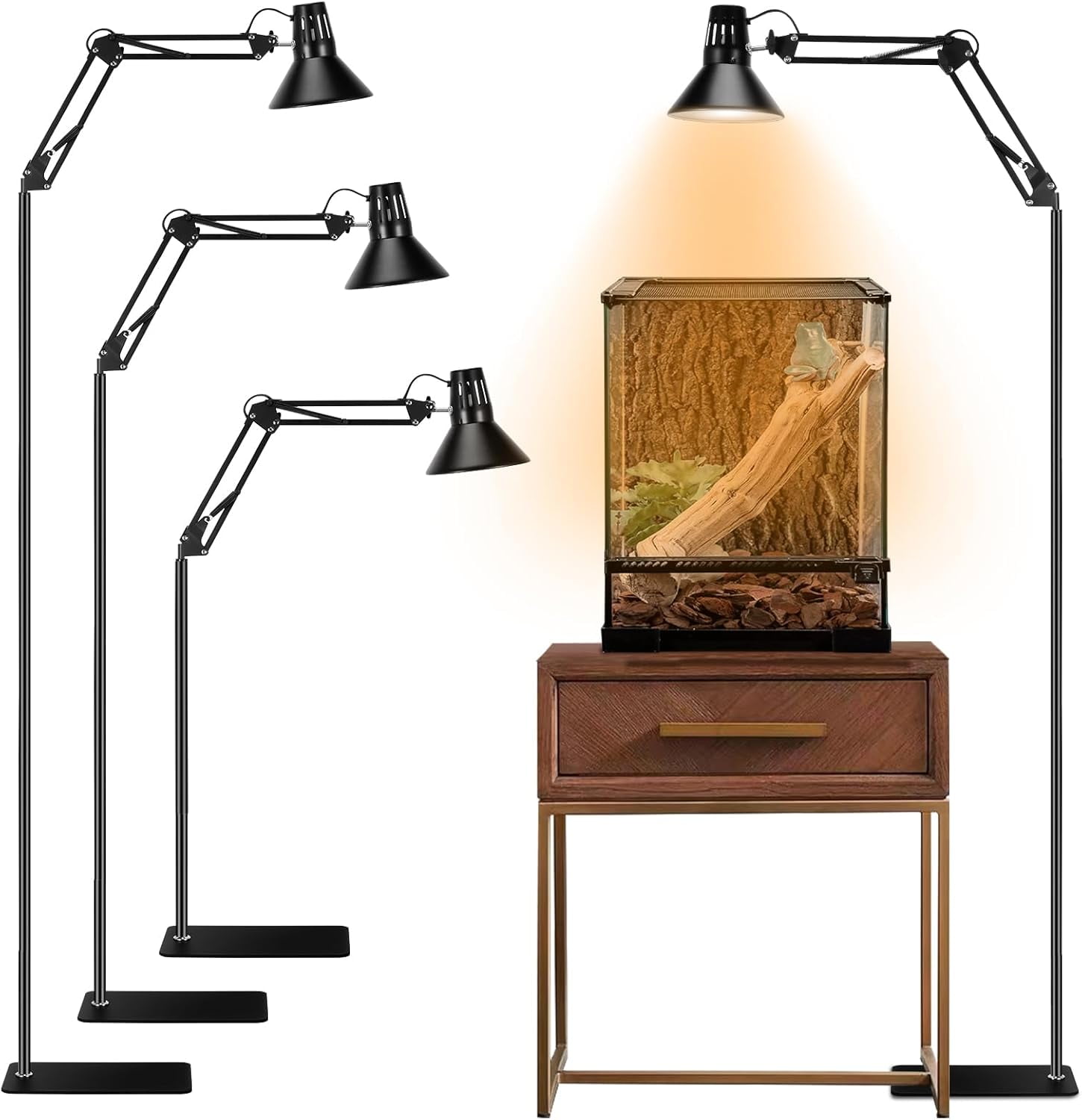 Reptile Lamp Stand Reptile Heat Lamp Stand (15.7inch to 74.3inch) with ...