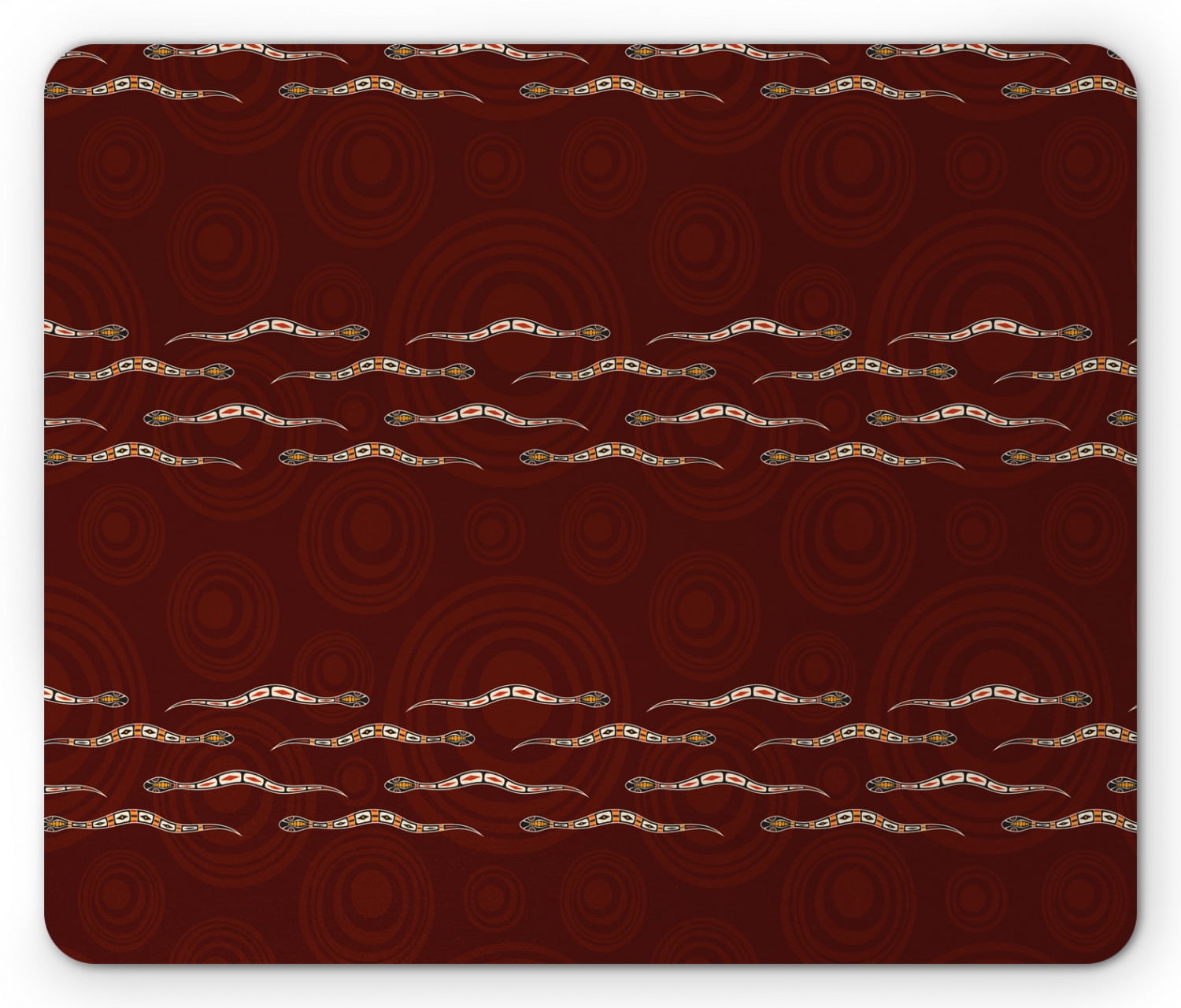 Reptile Mouse Pad, Colorful Snakes Pattern with Tribal Circles Shapes ...