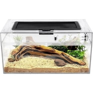 PawHut Small Turtle Aquarium Kit - Triple-Filtering Turtle Tank Reptile ...