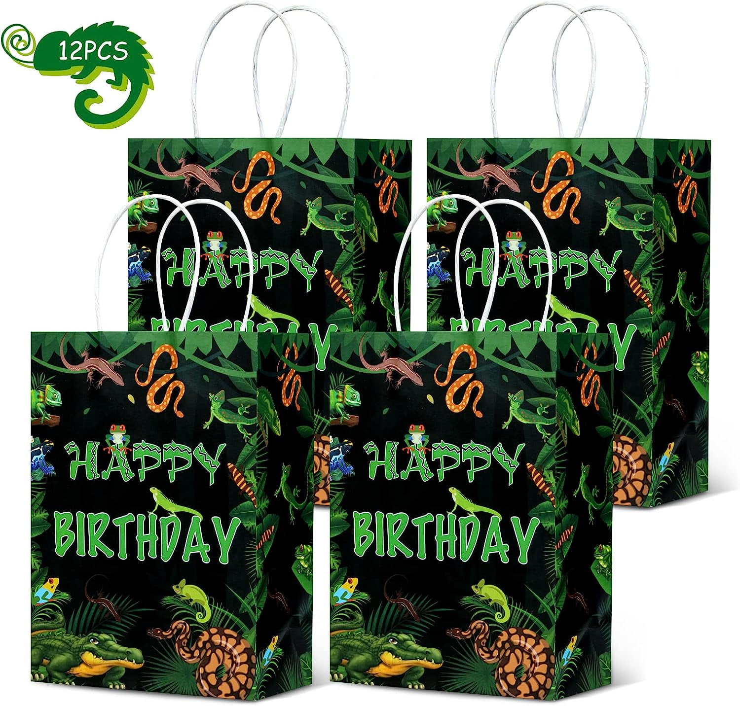Reptile Party Supplies 16pcs Reptile Party Bags for Kids 16pcs Reptiles ...