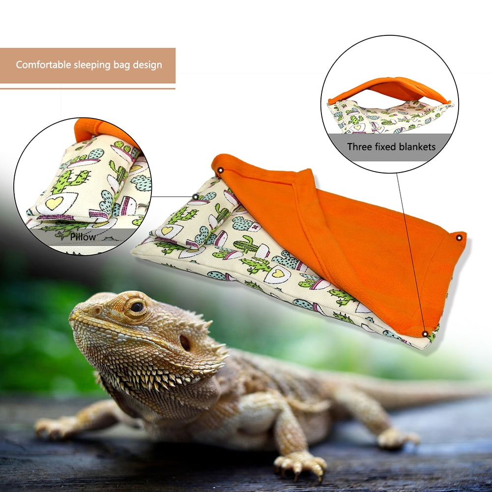 Reptile Pets Canvas Sleeping Bag With Pillow Blanket Pet Bed For Gecko ...