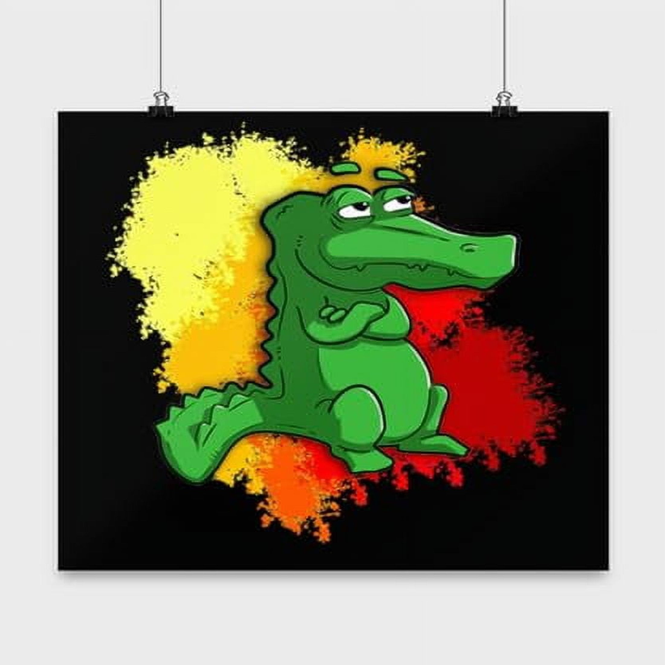 Colorful Alligator Poster - 13x13‚Äù Florida Wall Art for Home & Office ...