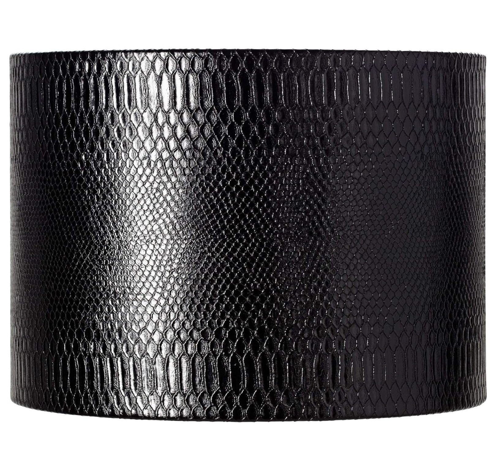 Reptile Print Medium Drum Lamp Shade with Silver Lining 15" Top x 15 ...