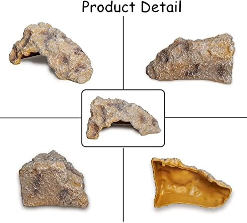Reptile Rock Reptile Hide Cave Hideout Terrarium Habitat Decor Ornament ...