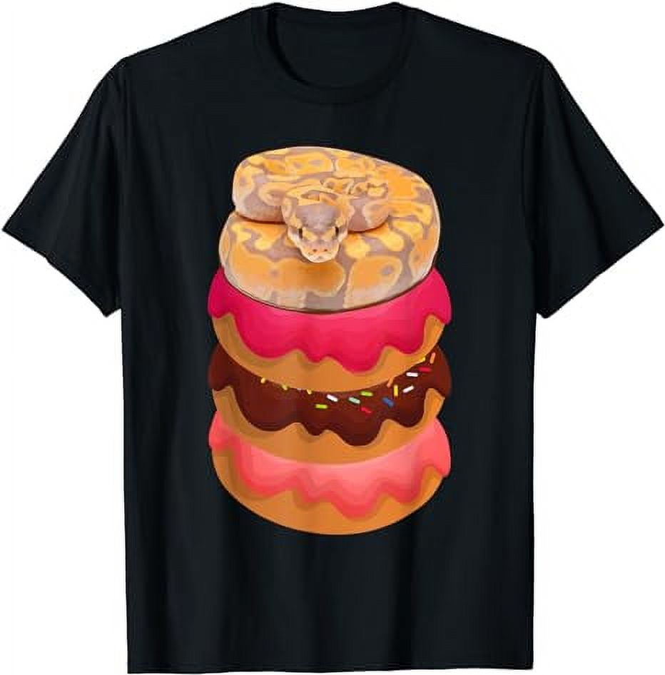 Reptile Snake Lovers Ball Python with Doughnuts T-Shirt - Walmart.com