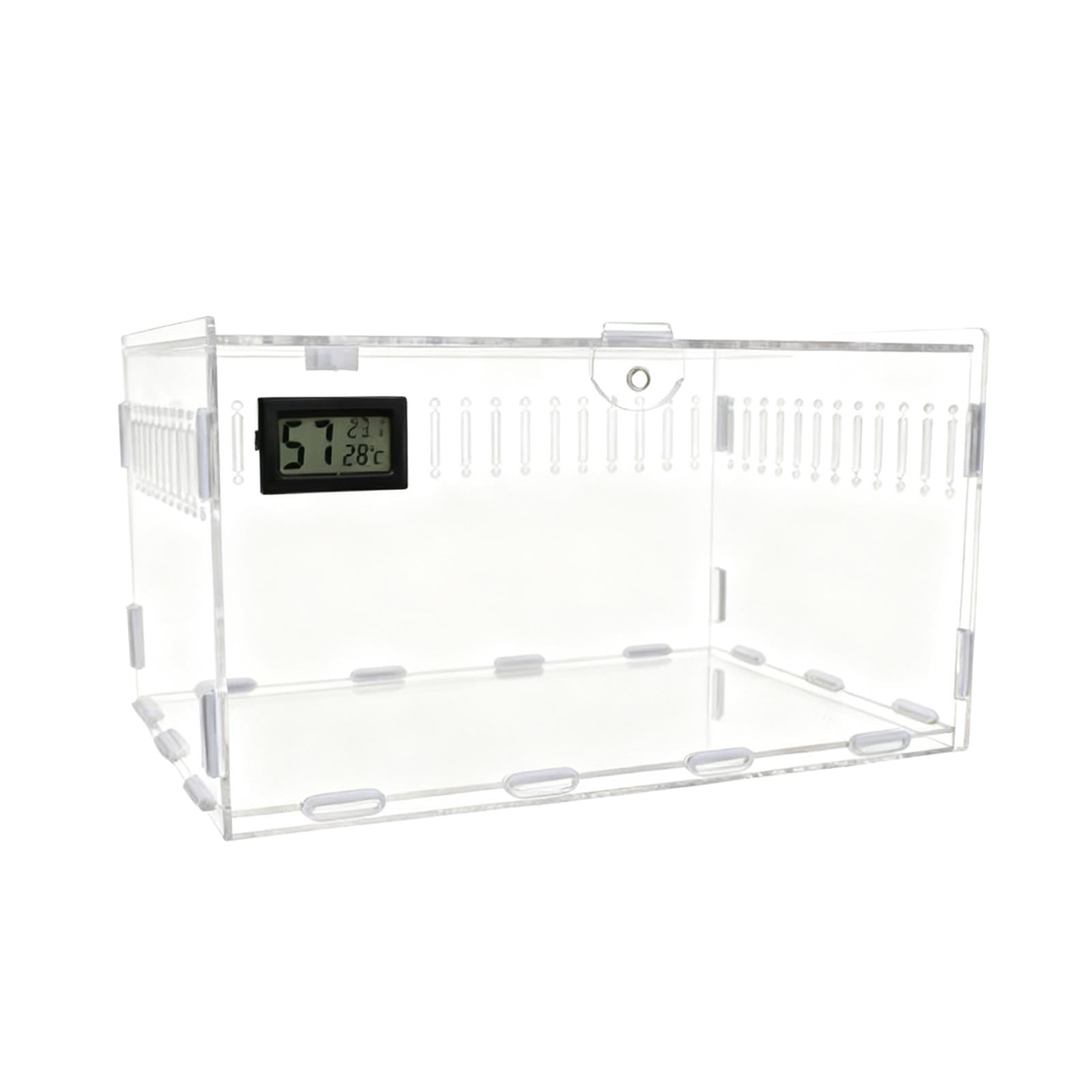 Reptile Tank Acrylic Spider Enclosure Terrarium with Easy Cleaning for ...