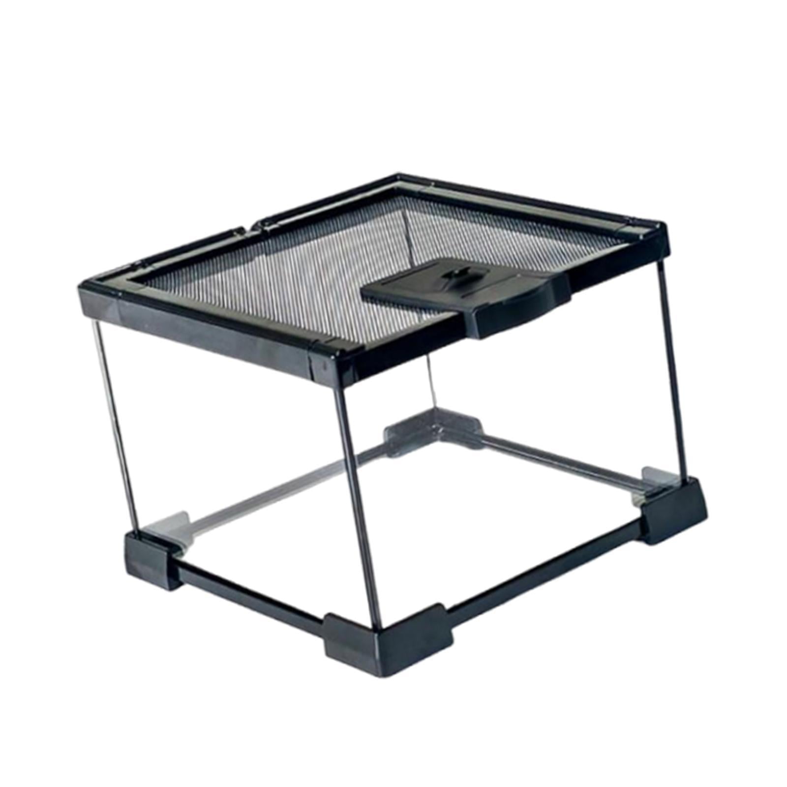 Reptile Terrarium Glass Enclosure Cage Transparent Ventilated Sliding ...