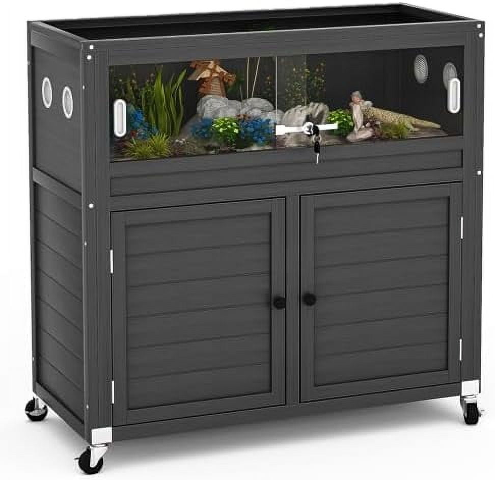 Reptile Terrarium with Stand, 30 Gallon Reptile Tank with Adjustable ...