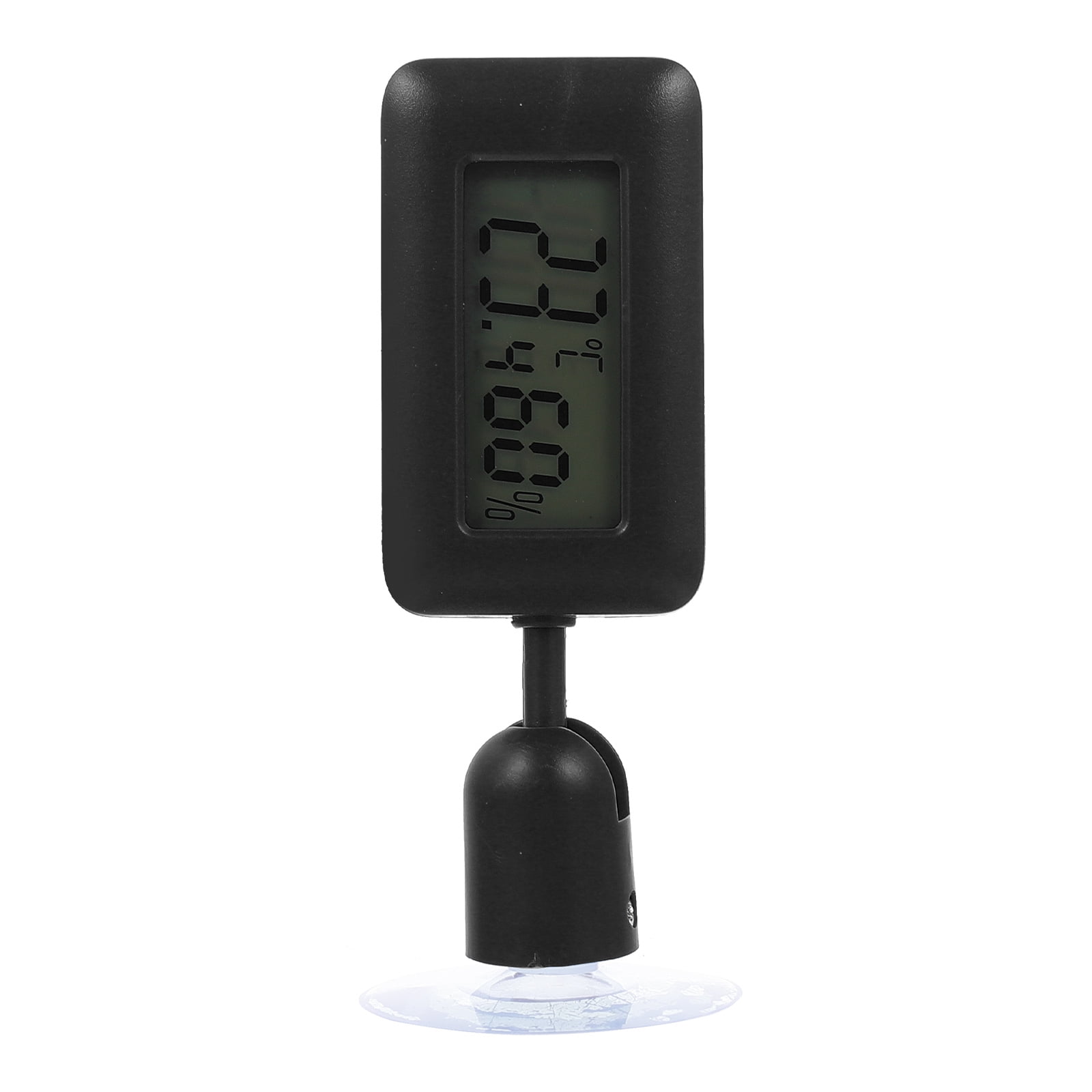 OUNONA Reptile Terrarium Thermometer Suction Cup Design ABS Black Home ...
