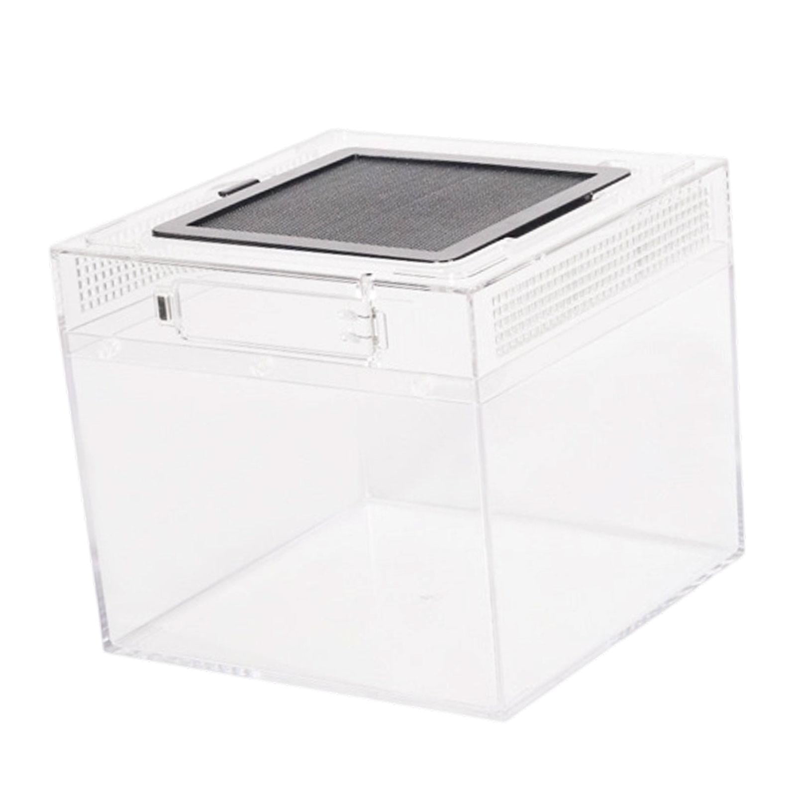 Reptile Terrarium Transport Case Aquatic Turtle Tank with Anti Escape ...