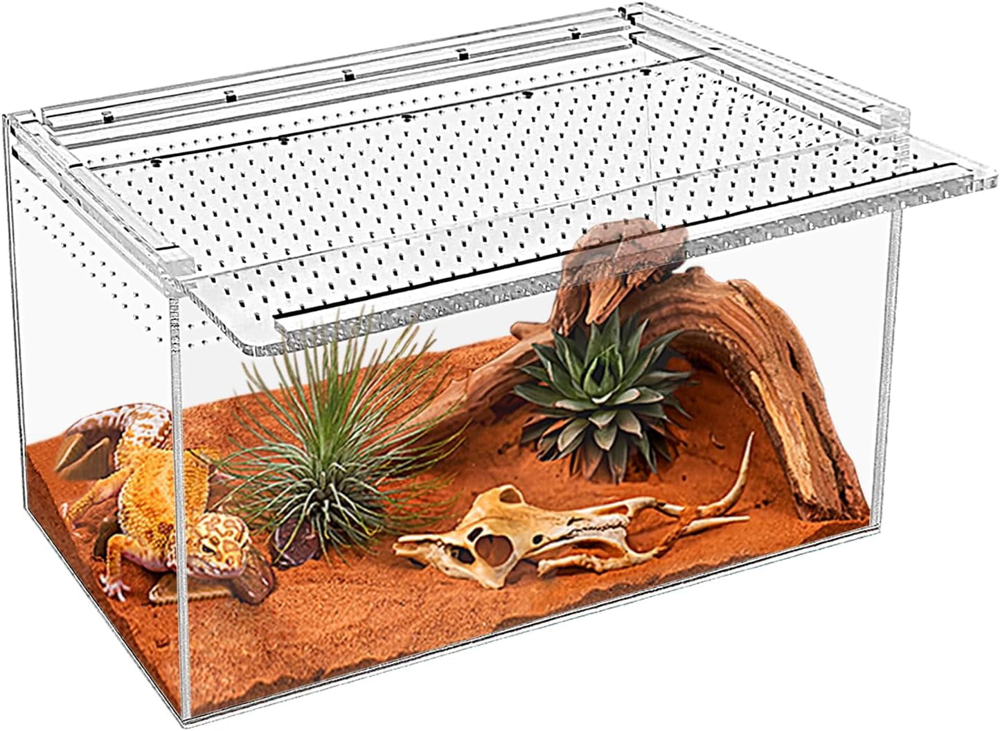 Reptile Terrarium kit, 18"*8"*9.5"Reptile Breeding Box, Magnetic ...