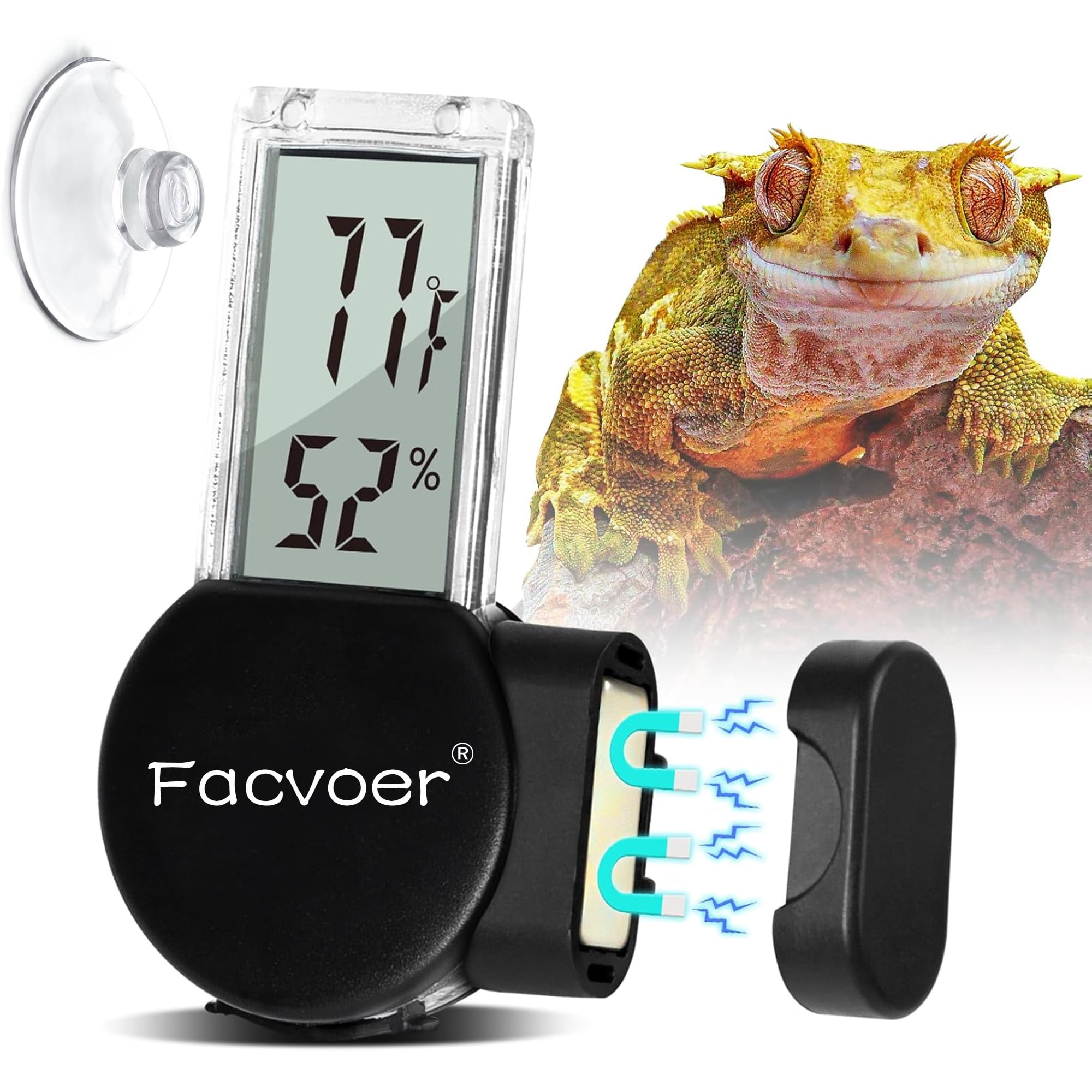 Reptile Thermohygrometers, Digital Tank Thermometer Hygrometer with LCD ...