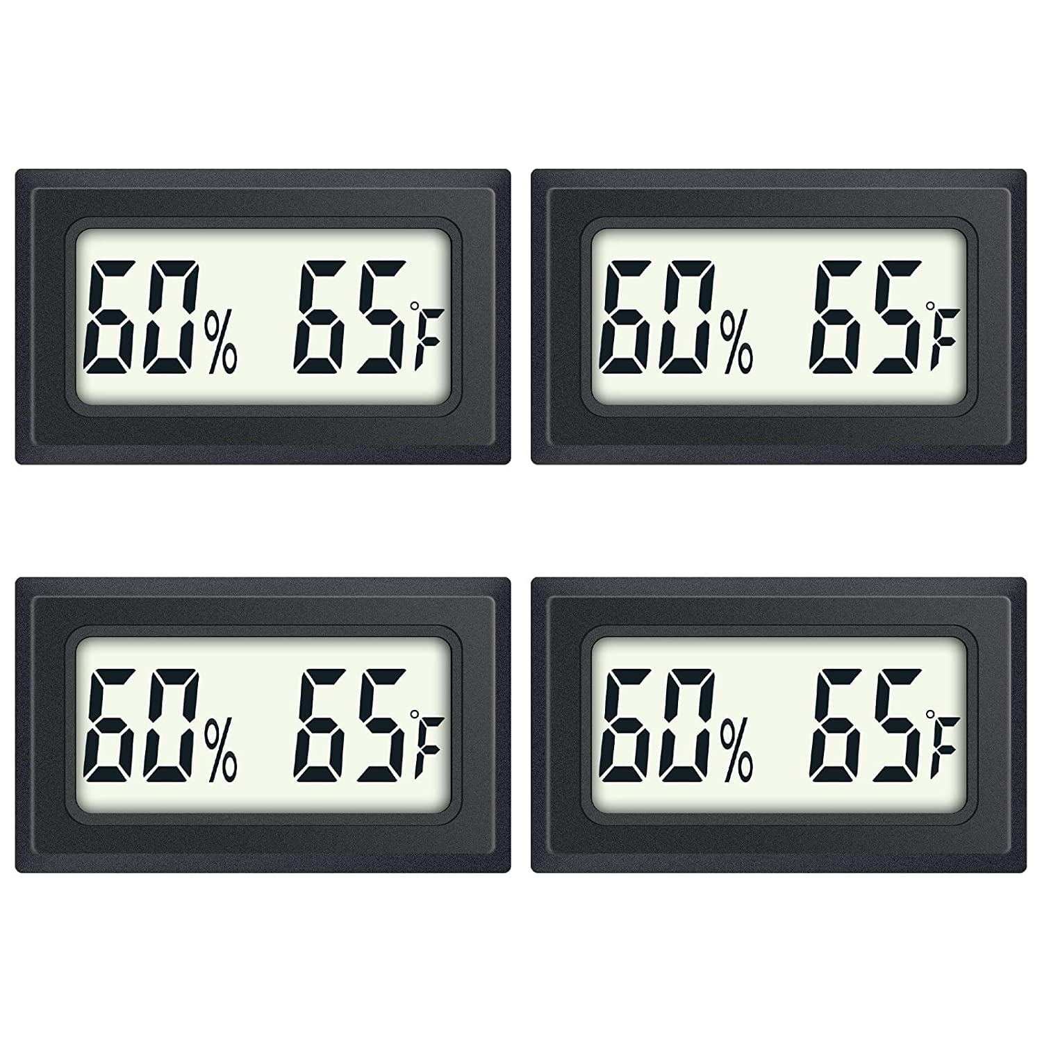 Reptile Thermometer 4-Pack Mini Digital Humidity Temperature Meters ...